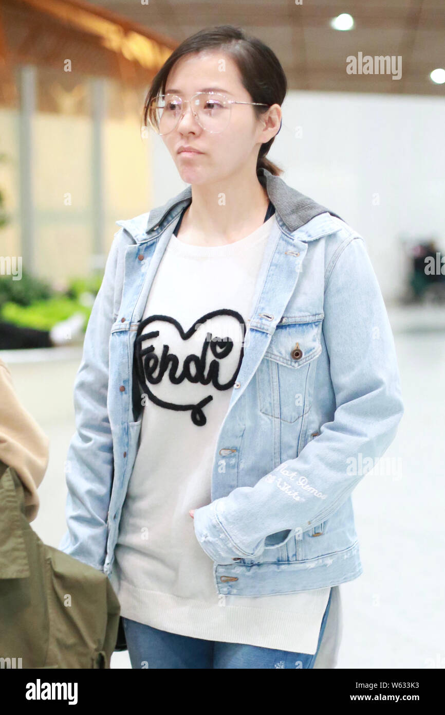 Chinese singer Jane Zhang or Zhang Liangying arrives at the Beijing ...