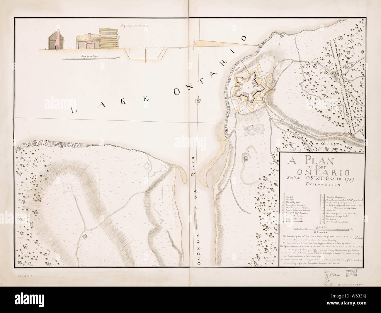 American Revolutionary War Era Maps 1750-1786 189 A Plan of Fort ...