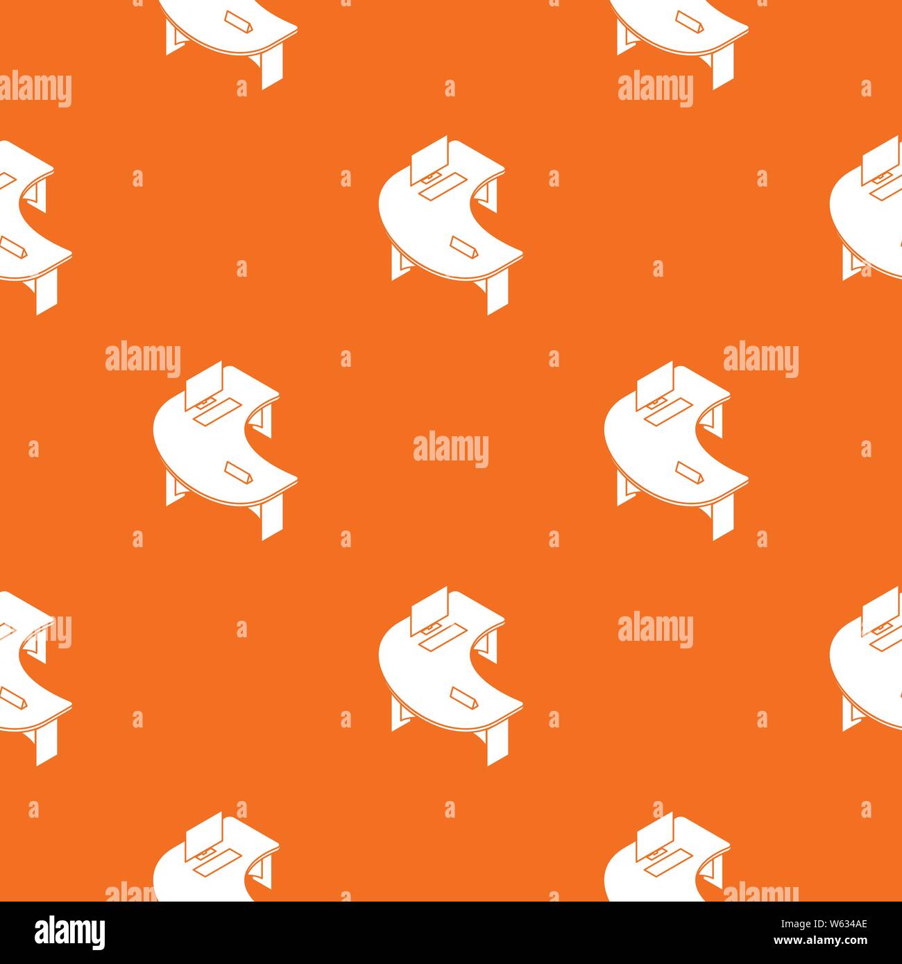 Oval office table pattern vector orange Stock Vector Image & Art - Alamy