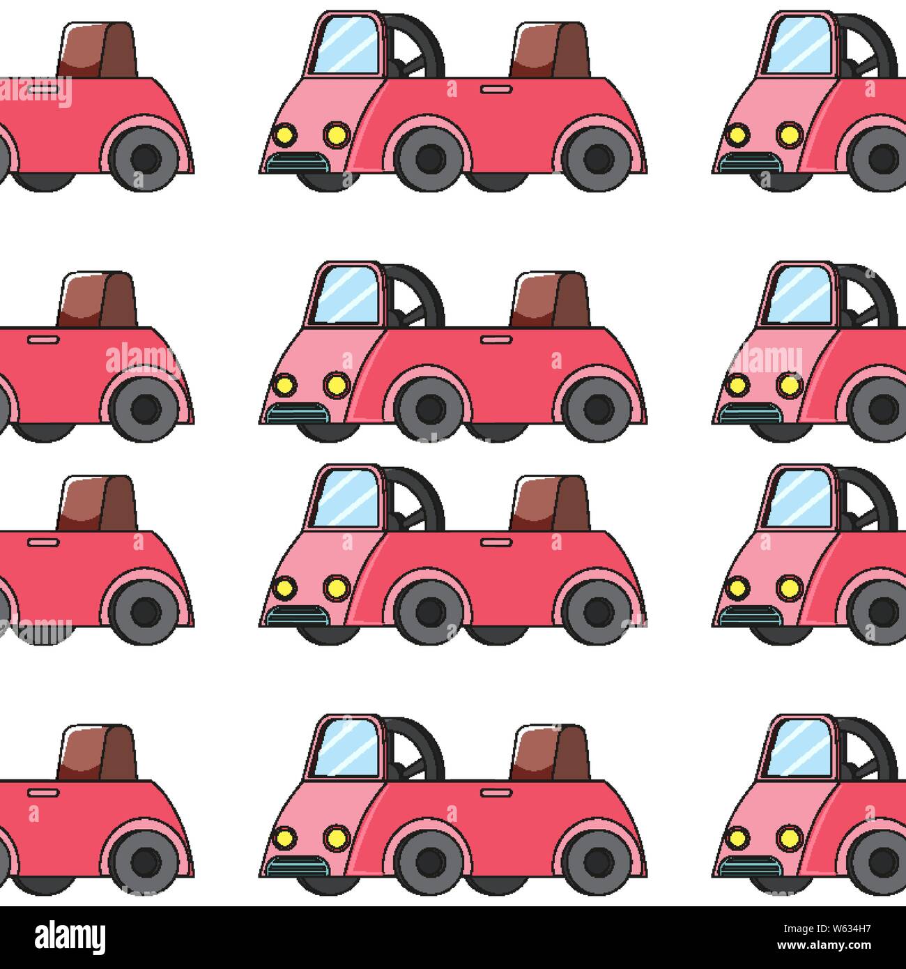 Seamless pattern tile cartoon with toy car illustration Stock Vector ...