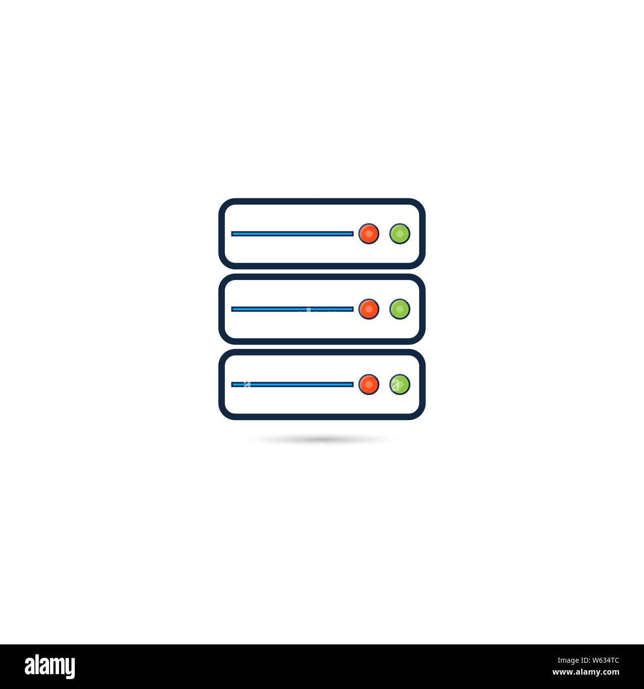 Data center digital data storage. Vector illustration Stock Vector ...