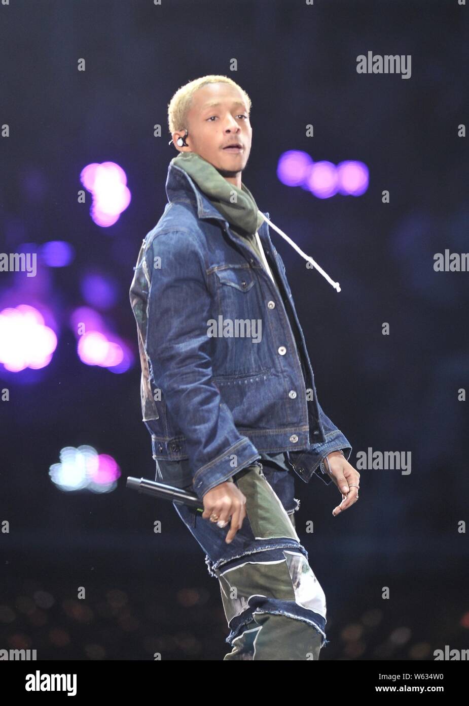 American rapper and actor Jaden Smith performs during the 2018 Tmall ...
