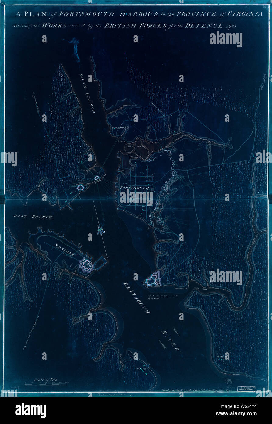 Map of virginia 1750 hi-res stock photography and images - Alamy