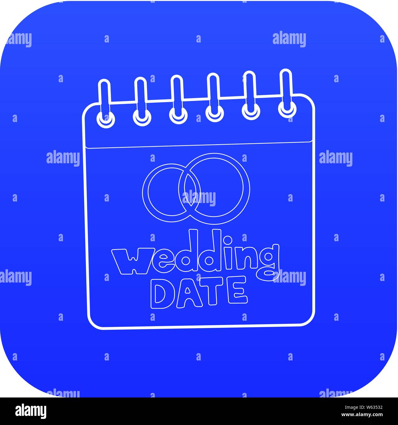 Wedding date icon blue vector Stock Vector Image & Art - Alamy