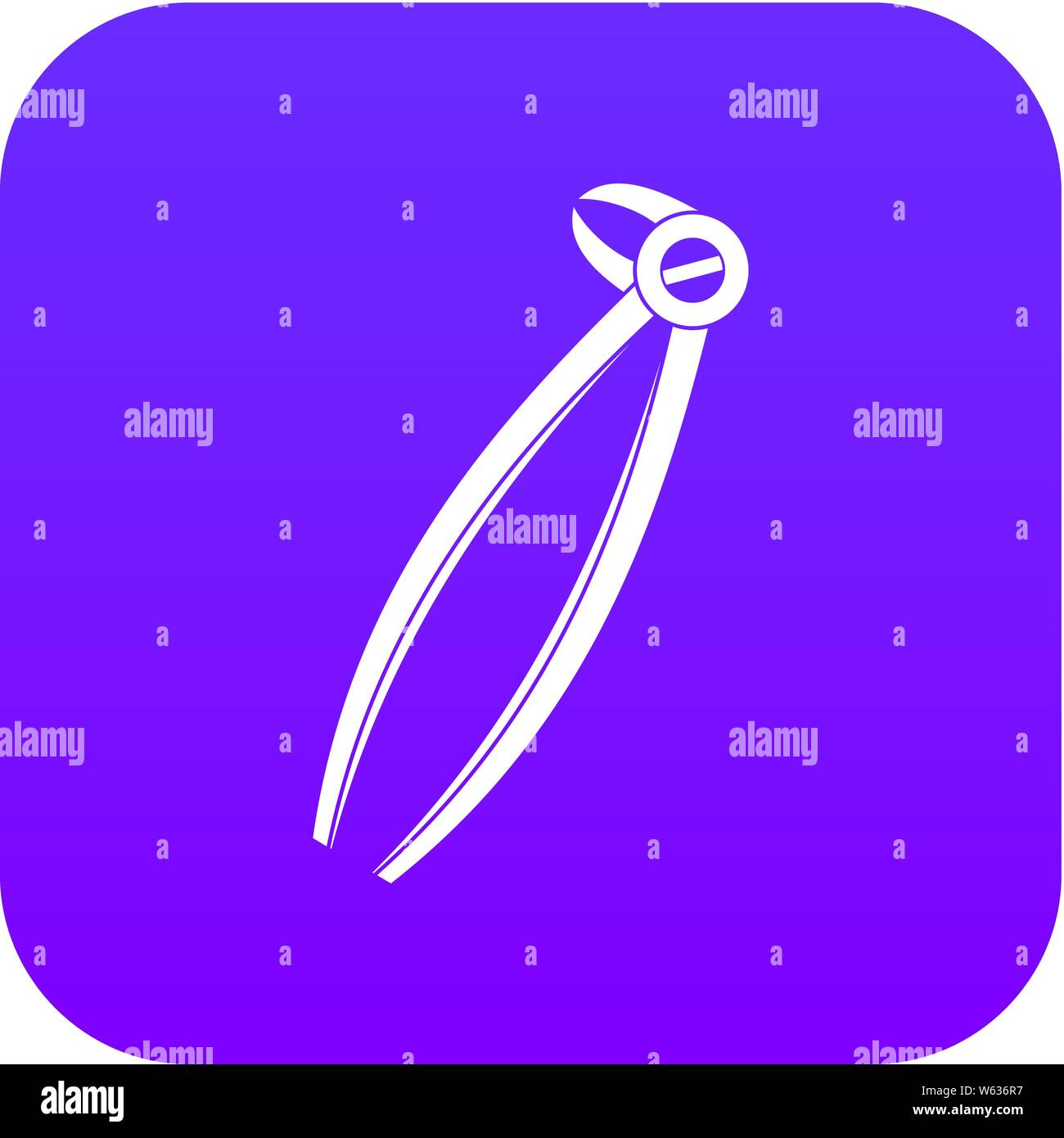 Tooth dentist forceps icon digital purple Stock Vector Image & Art - Alamy
