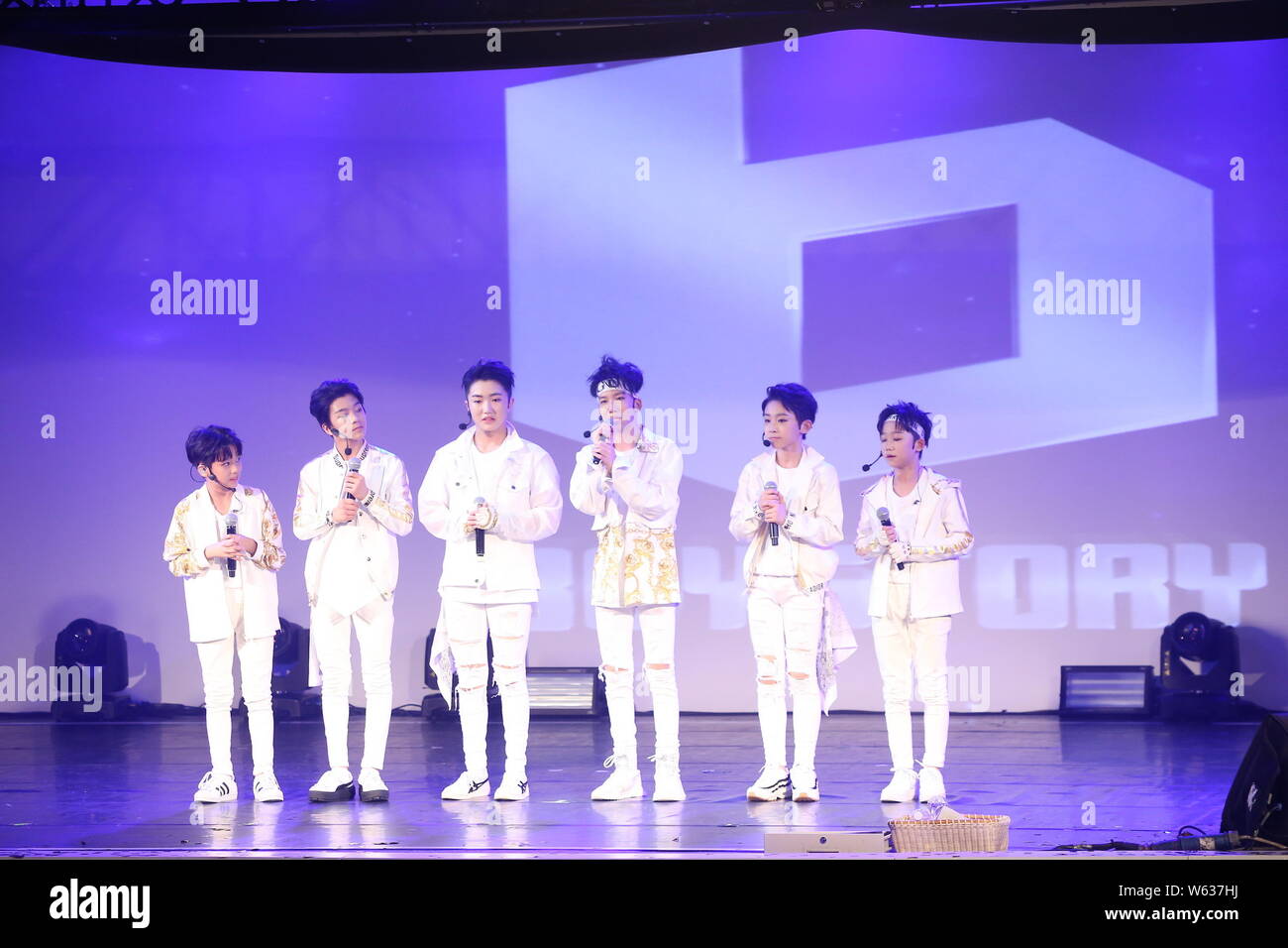 Members of boy band Boy Story co-produced by Tencent Music ...