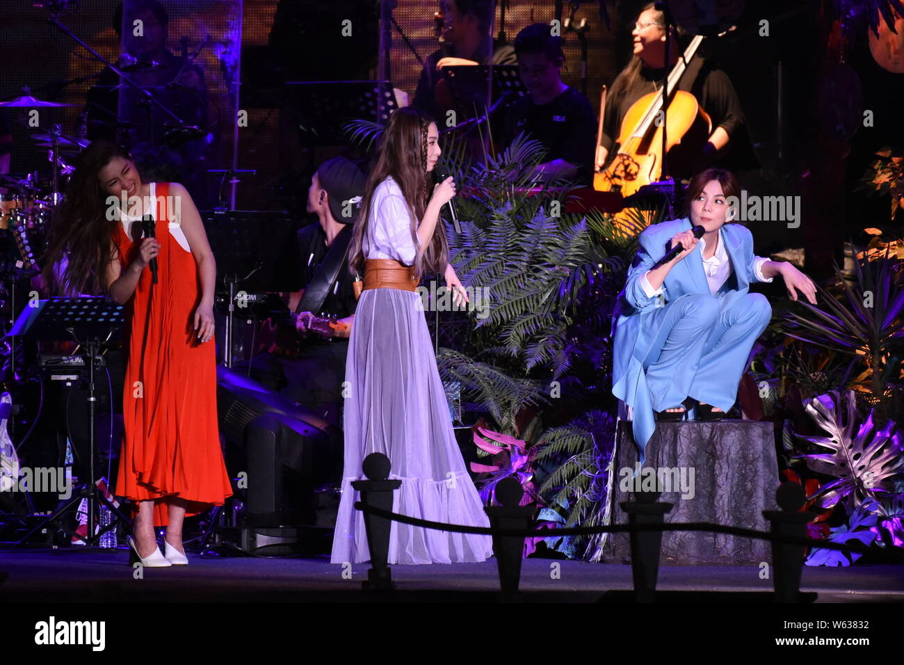 (From left) Selina Jen Chia-hsuan, Hebe Tien Fu-chen and Ella Chen Chia-hwa of Taiwanese girl ...