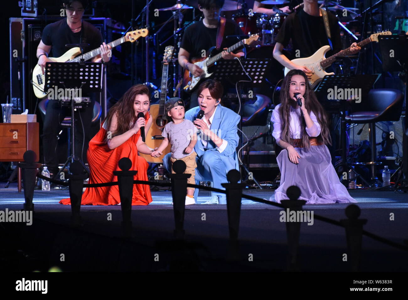 (From left) Selina Jen Chia-hsuan, Ella Chen Chia-hwa with her son and ...