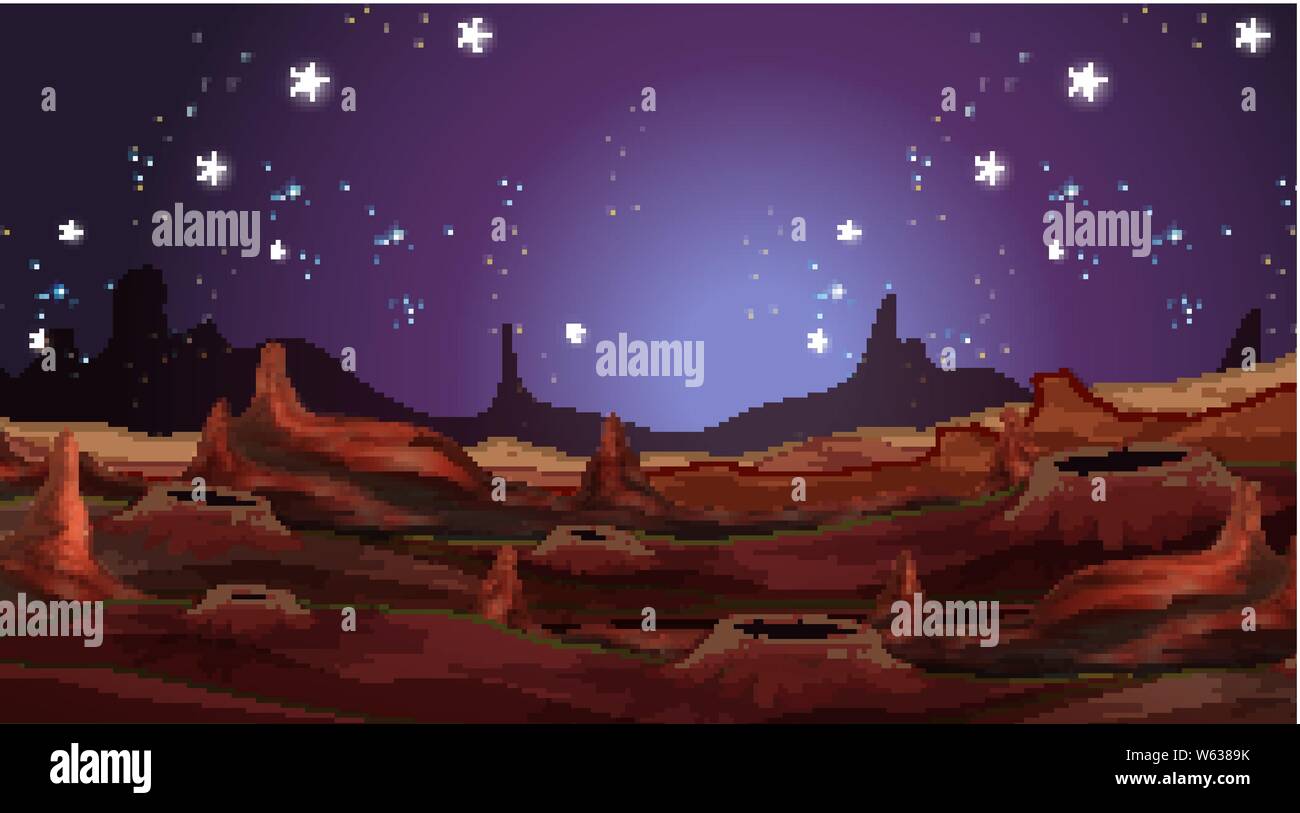 Landscape on alien planet illustration Stock Vector Image & Art - Alamy