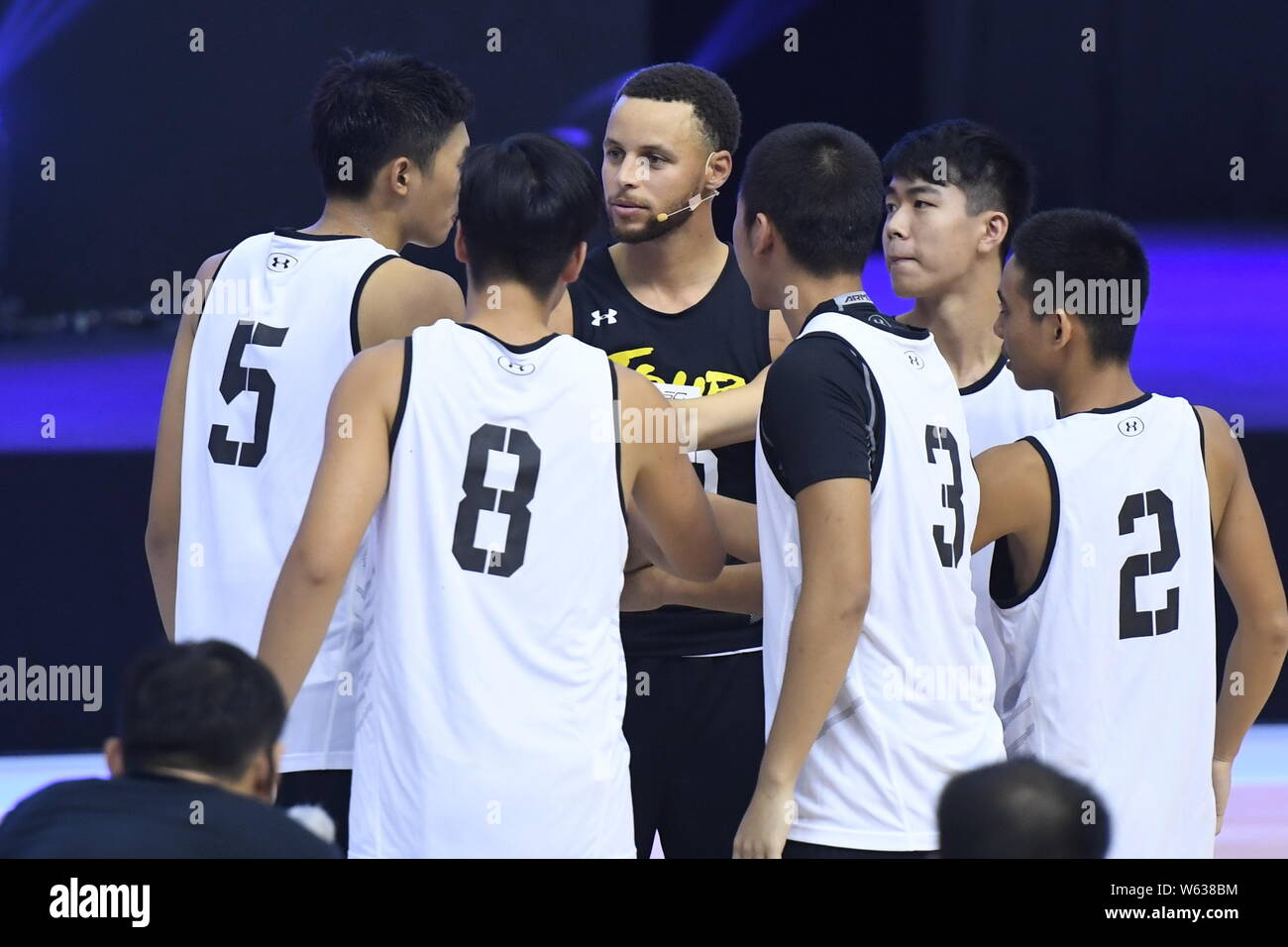 NBA star Stephen Curry of Golden State Warriors attends a fan meeting ...