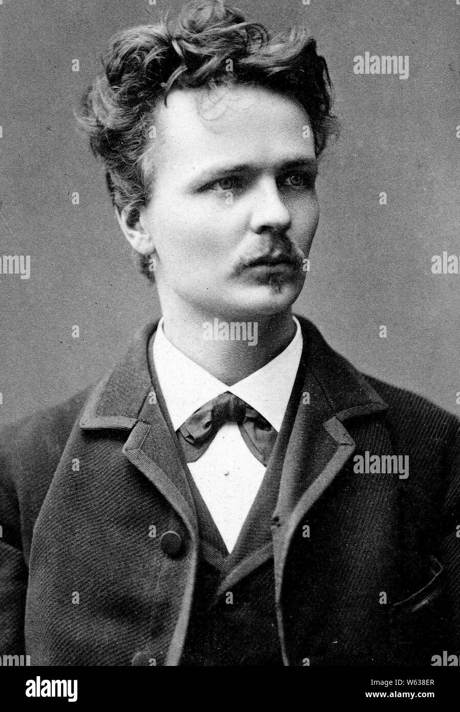 Portrait of Swedish author August Strindberg 1882 Stock Photo - Alamy
