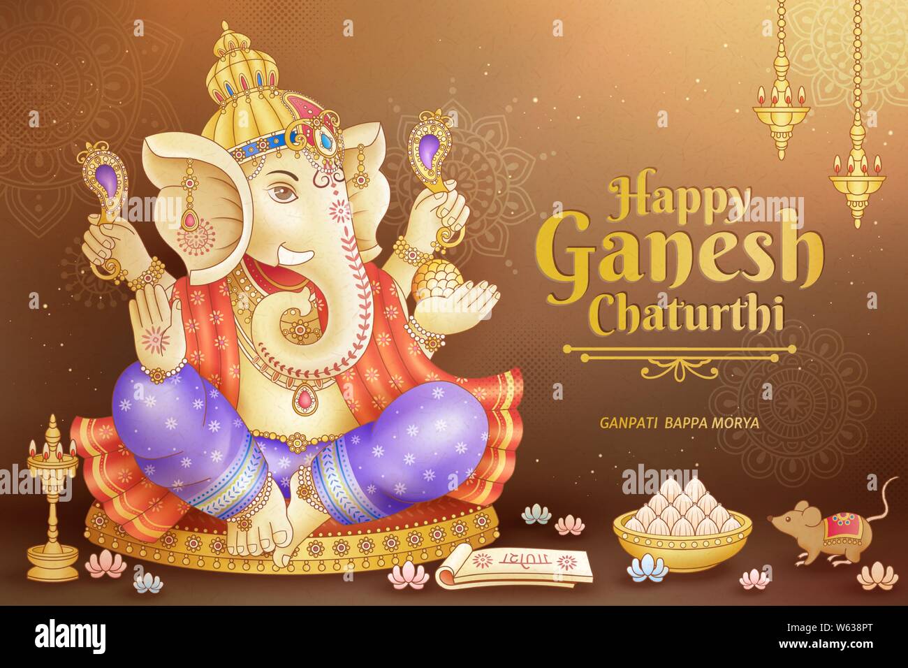 Ganesha chaturthi vector vectors hi-res stock photography and images ...