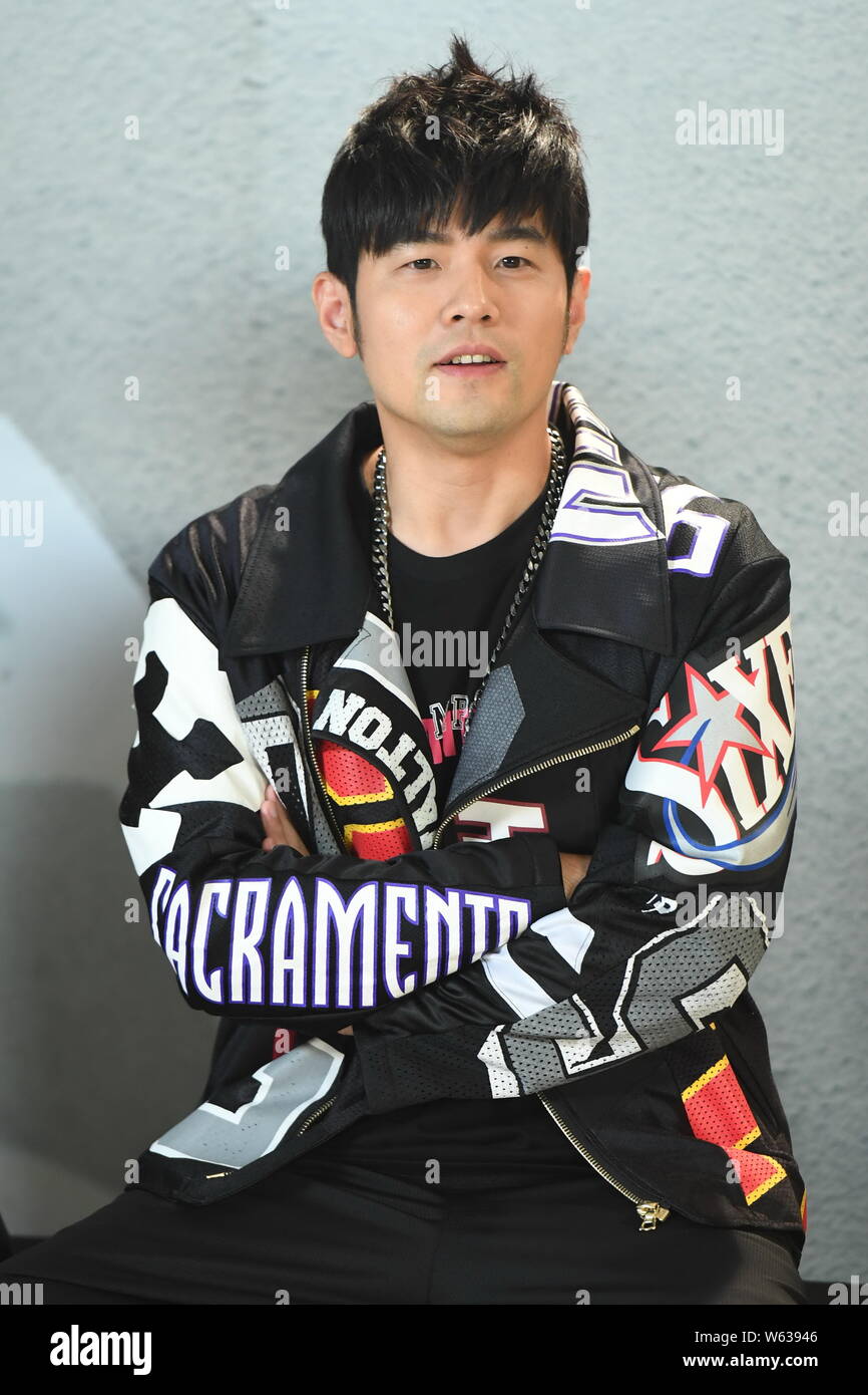 Taiwanese singer and actor Jay Chou receives an interview for variety ...