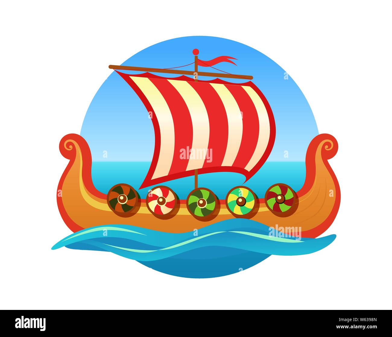 Vector emblem for Travel Agency in Scandinavia. Logo with Medieval ...