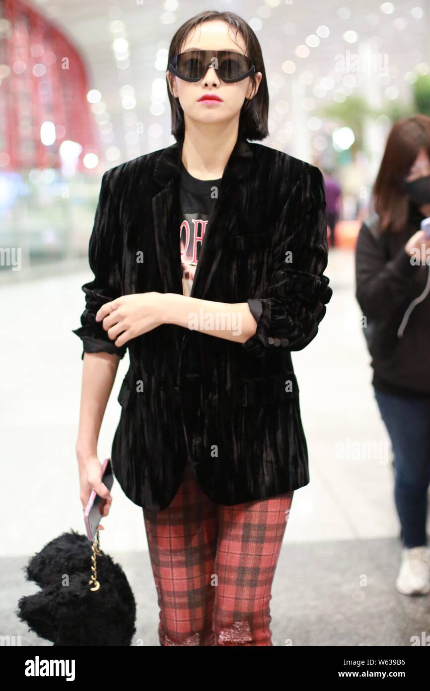 Chinese singer and actress Victoria Song or Song Qian arrives at the ...