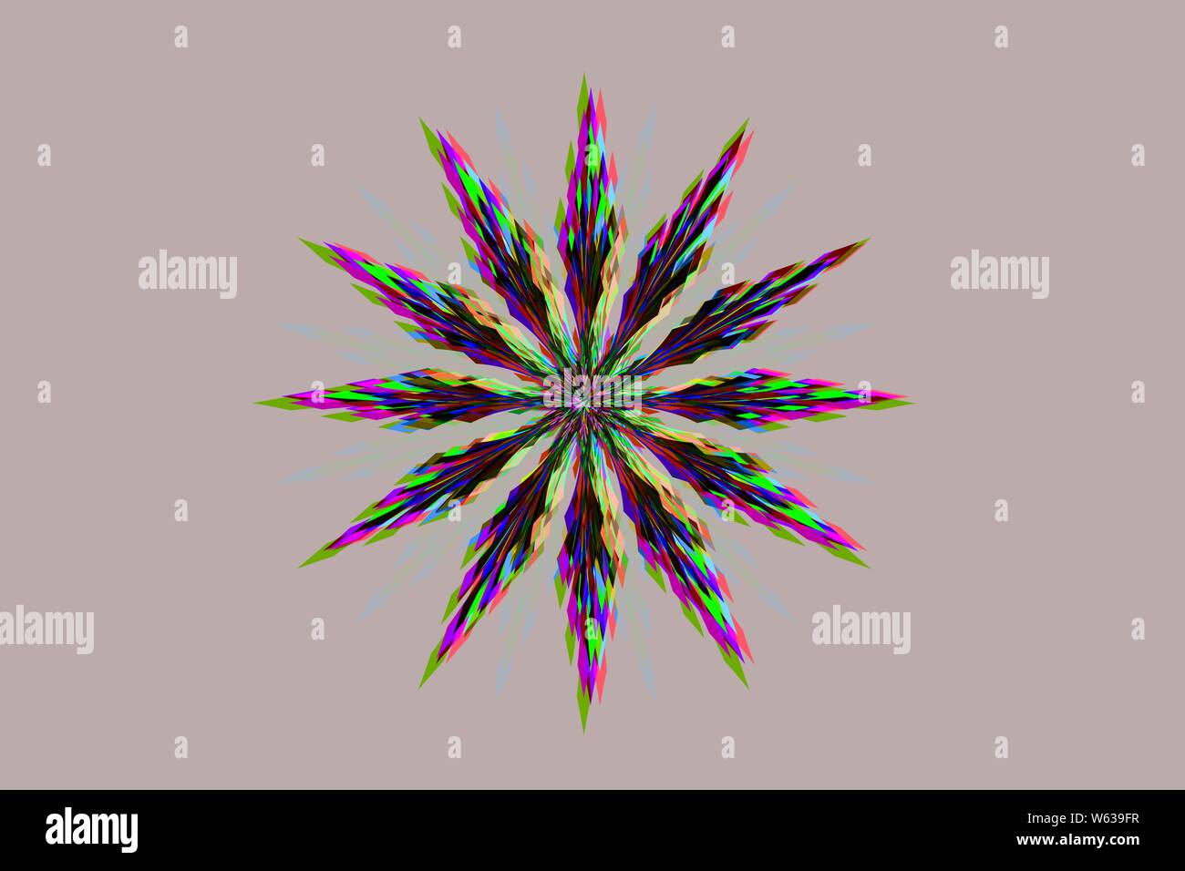 Psychedelic star colorful design background 16 bits 4000 with 6000 ...