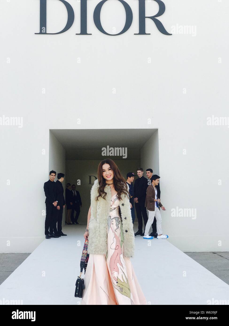 Hong Kong actress Irene Wan Bik-ha attends the Christian Dior fashion ...