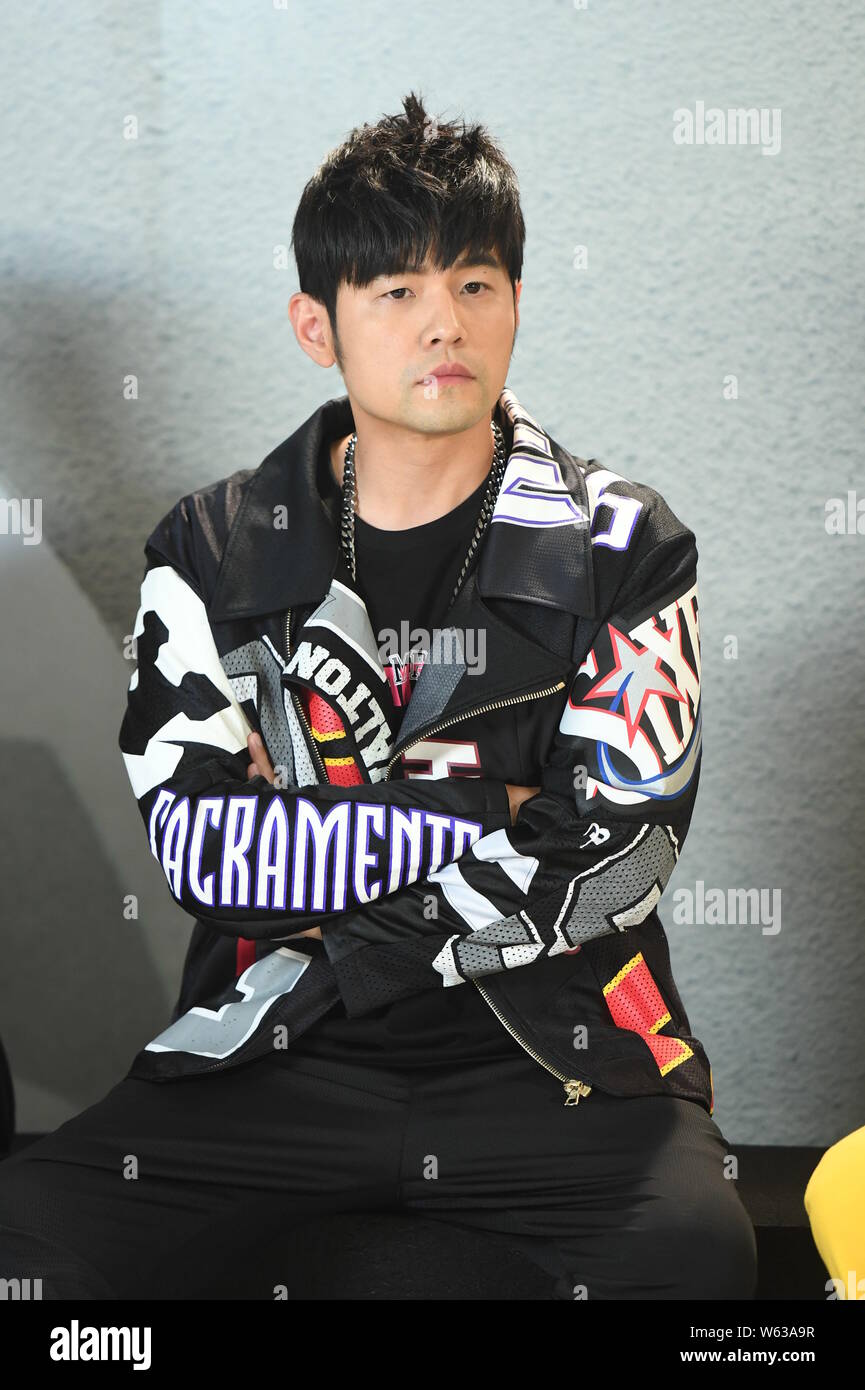 Taiwanese singer and actor Jay Chou receives an interview for variety ...
