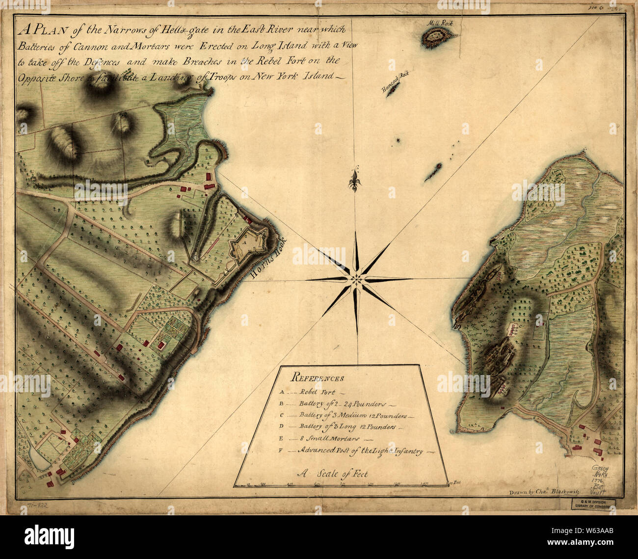 American Revolutionary War Era Maps 1750-1786 238 A plan of the Narrows ...