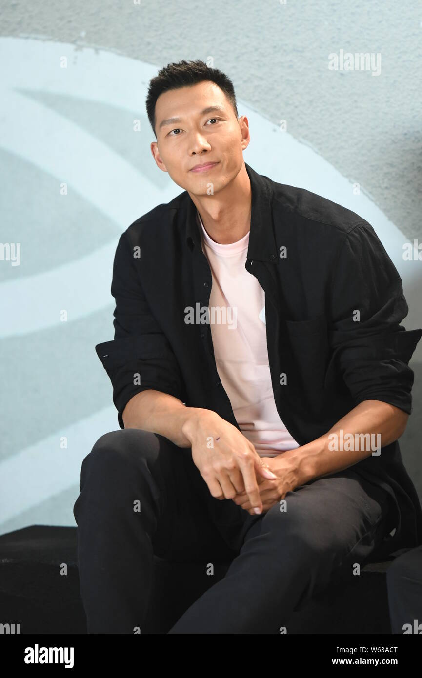 Chinese basketball player Yi Jianlian receives an interview for variety ...