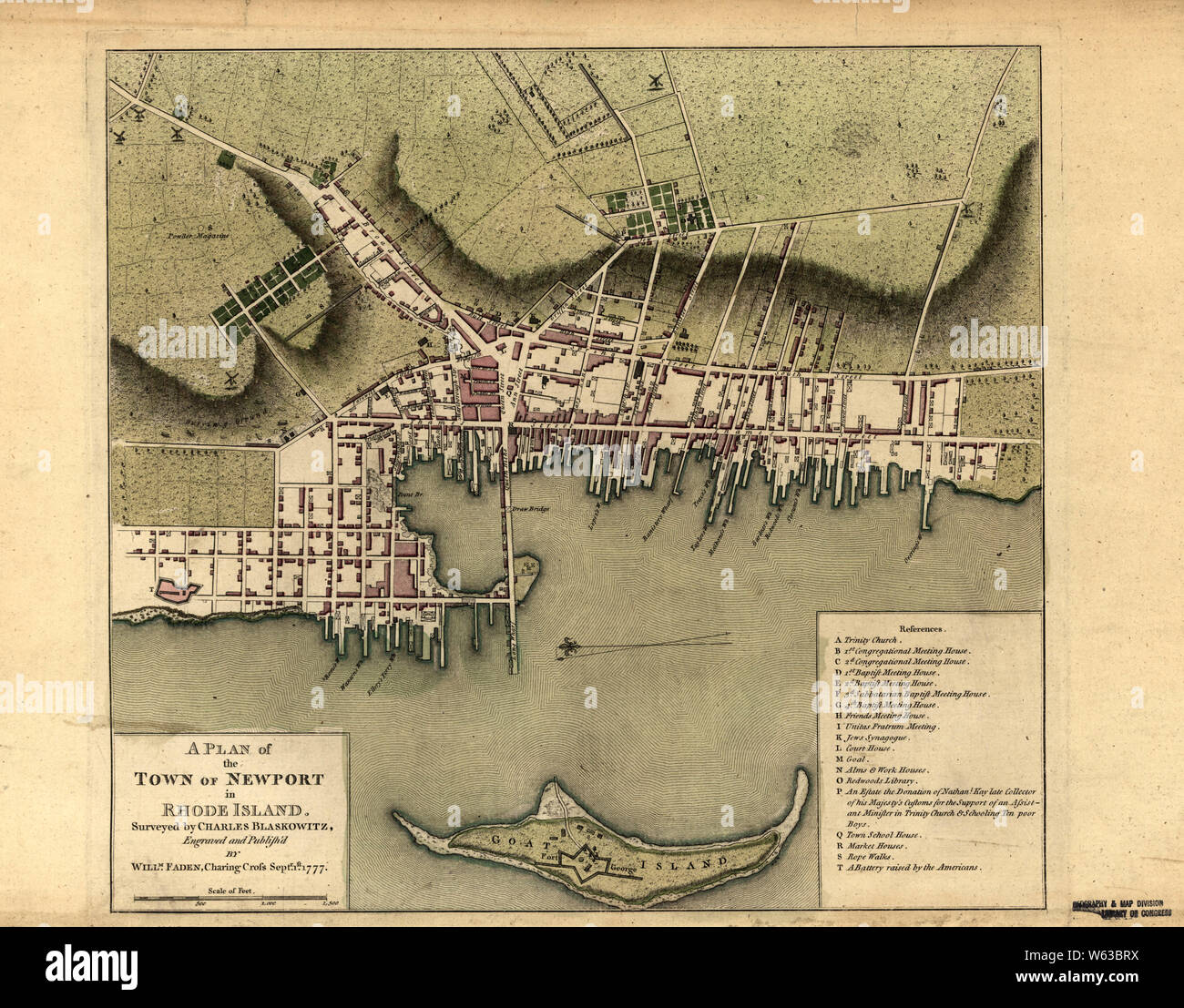 American Revolutionary War Era Maps 1750-1786 254 A plan of the town of ...