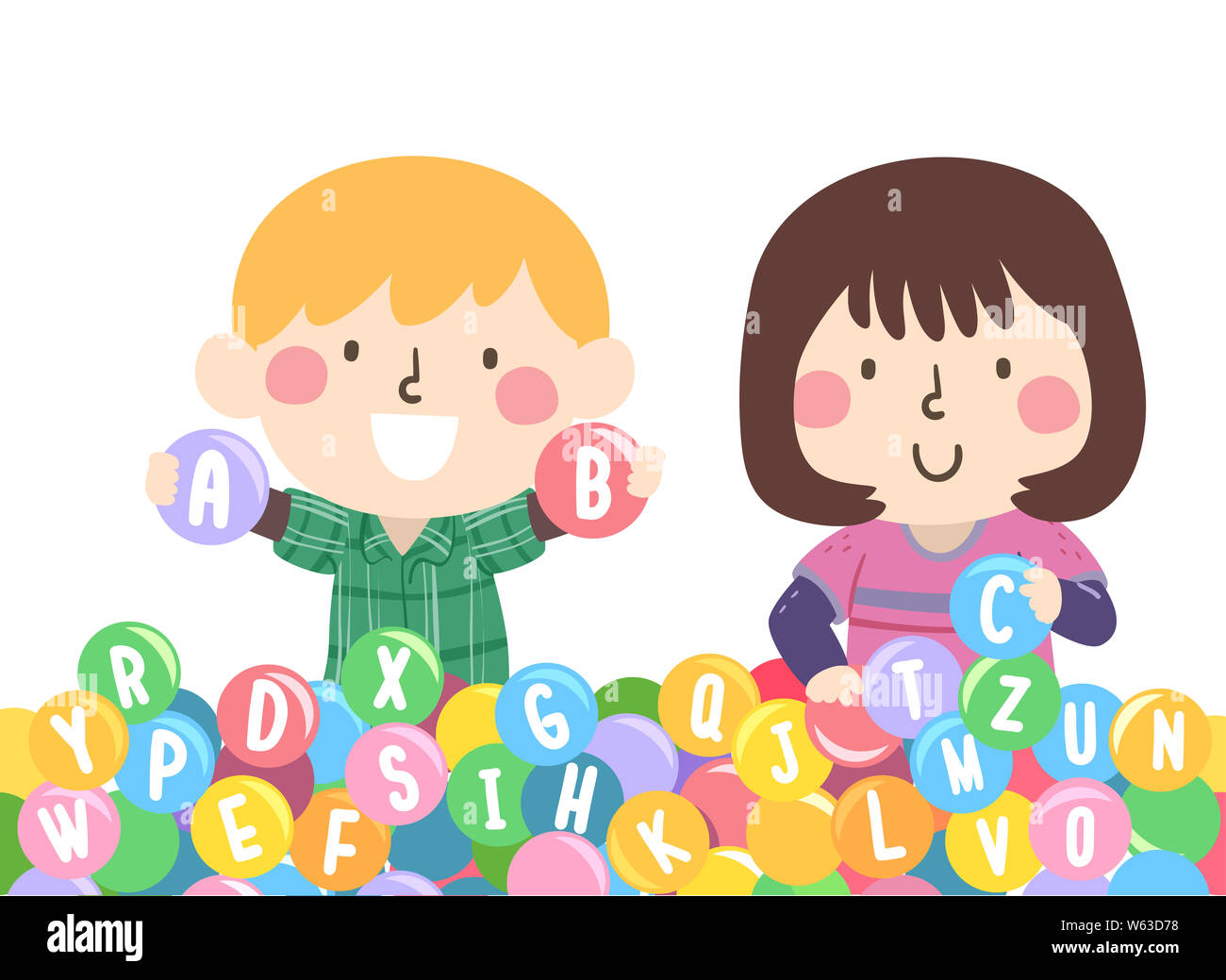 Children holding alphabet letters High Resolution Stock Photography and ...