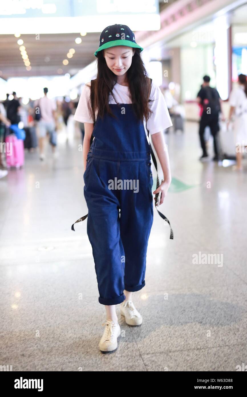Chinese actress Ni Ni arrives at the Shanghai Hongqiao International ...