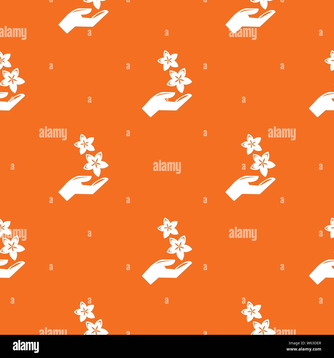 Spa hand care pattern vector orange Stock Vector Image & Art - Alamy