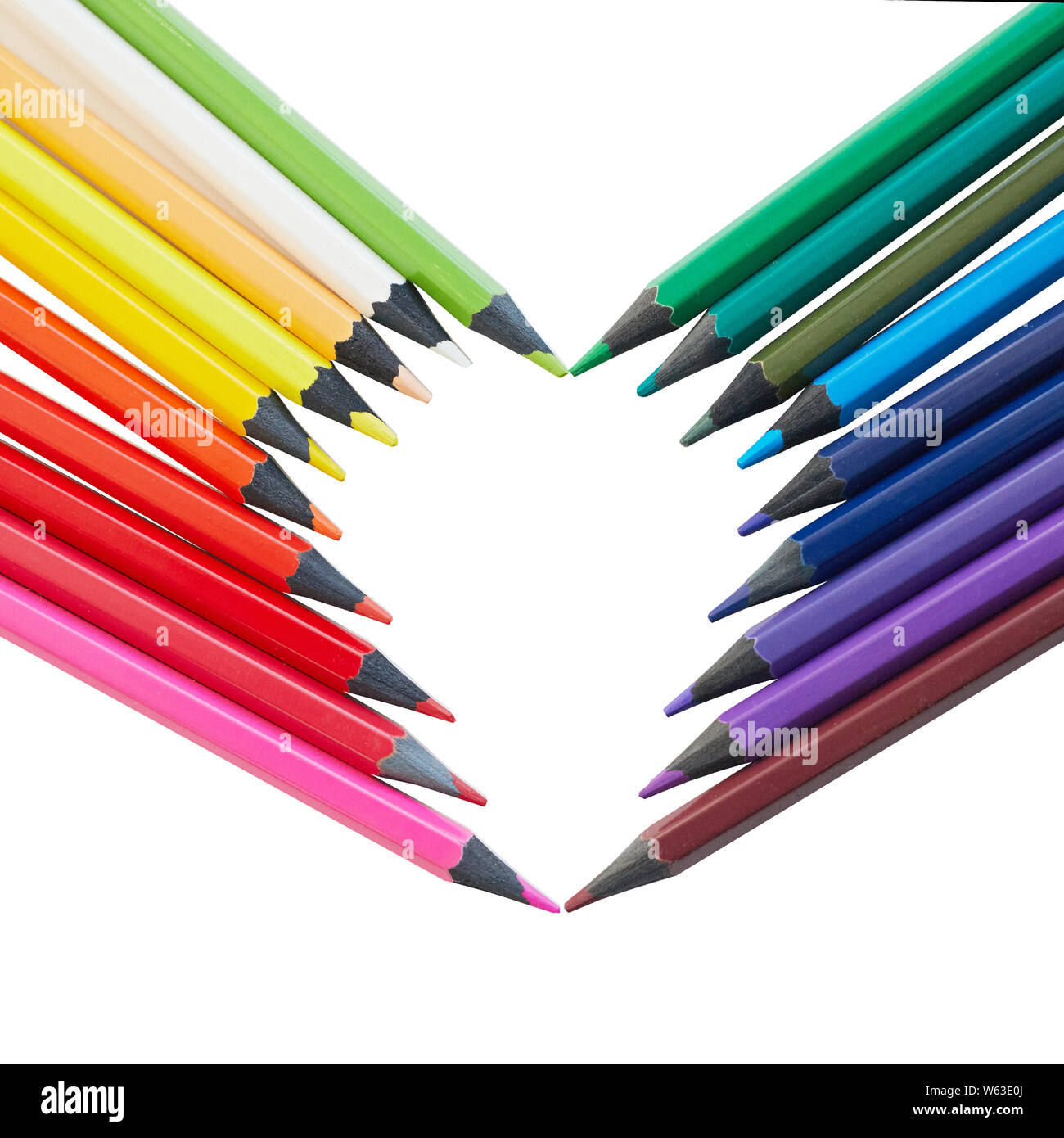 Rainbow Colored Pencils Heart