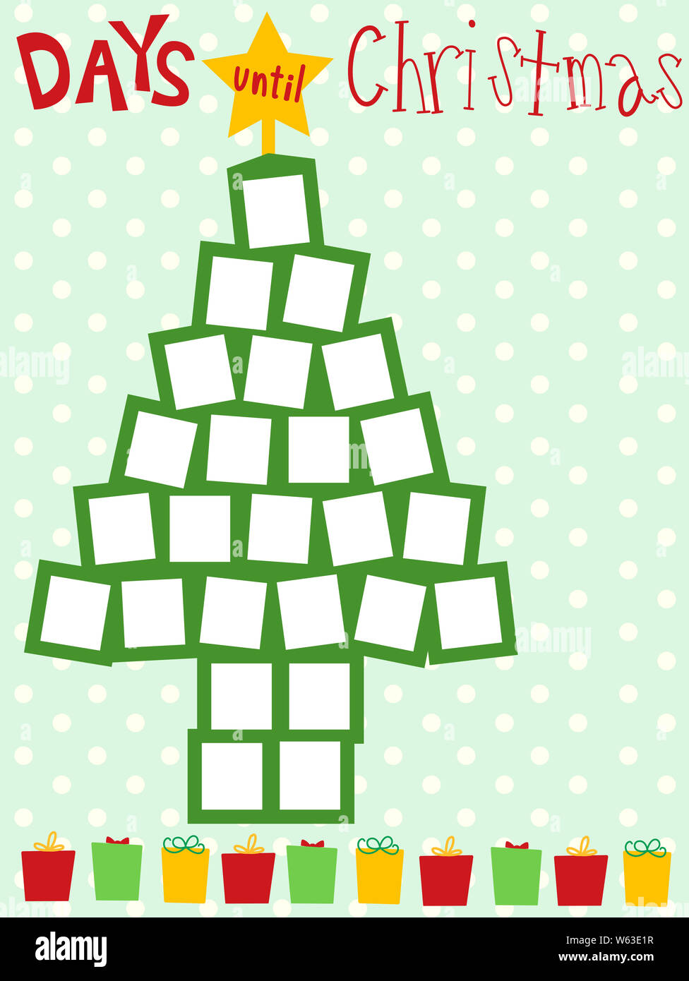 Illustration of a Calendar Template Count Down to Christmas using a ...