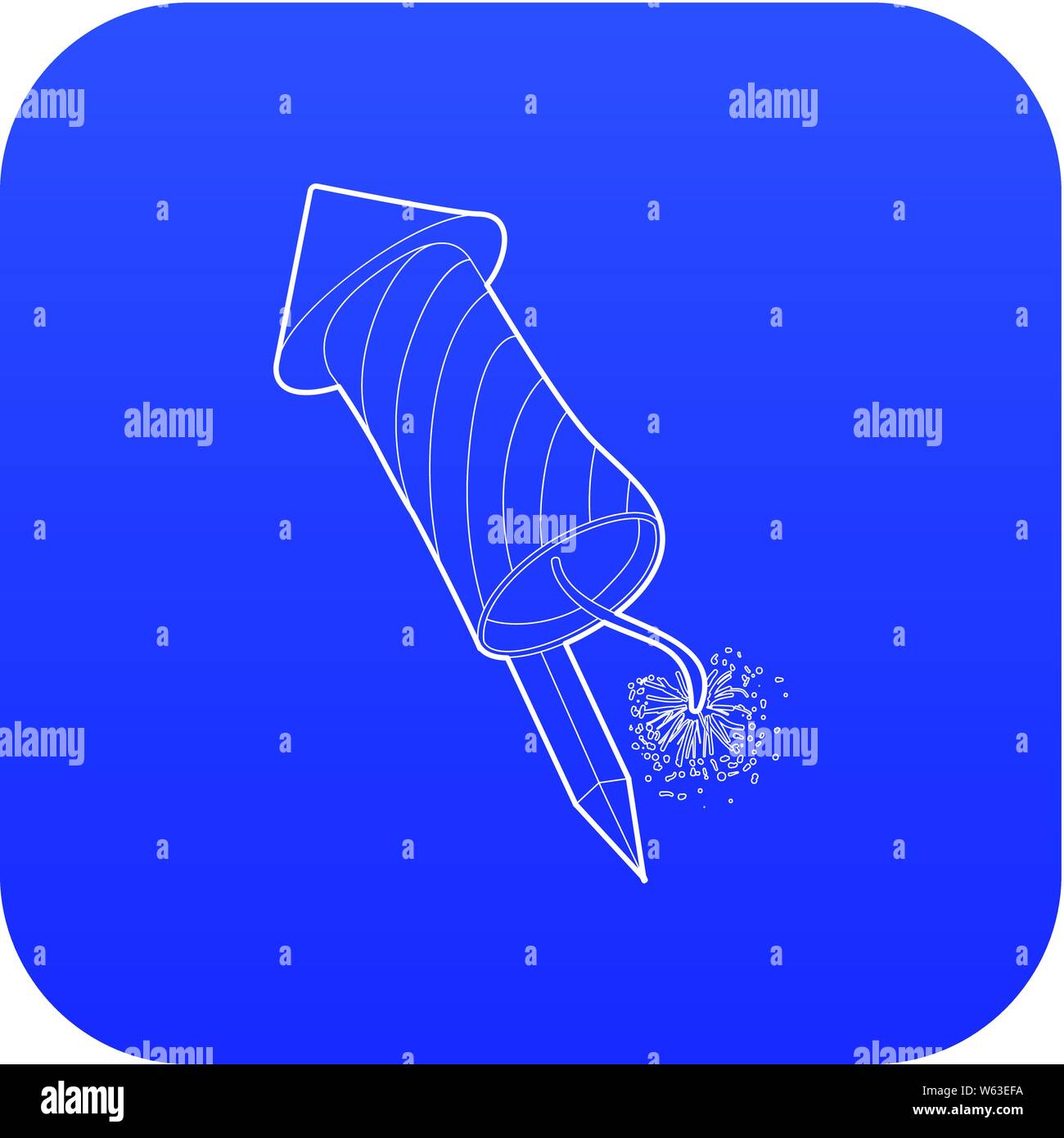 Petard icon blue vector Stock Vector Image & Art - Alamy