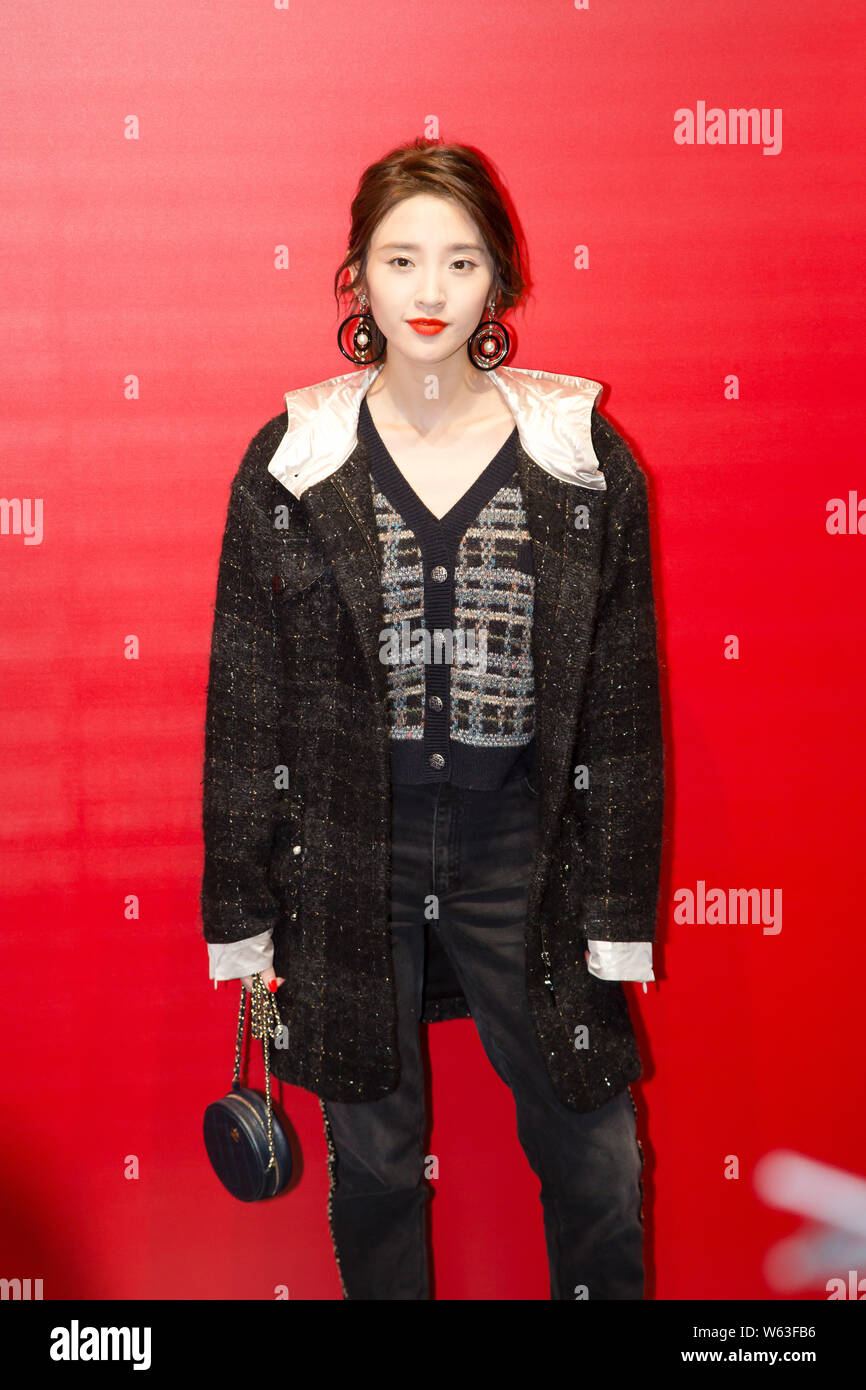 Chinese actress Tang Yixin arrives for a promotional event for Chanel ...