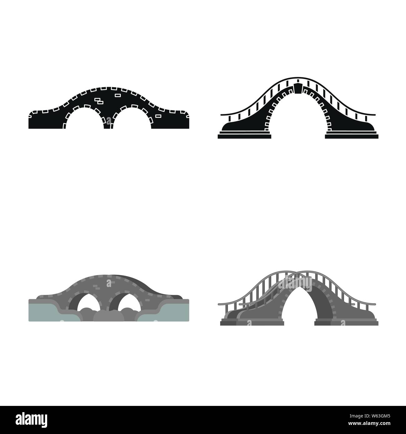 Vector illustration of connection and design sign. Collection of ...