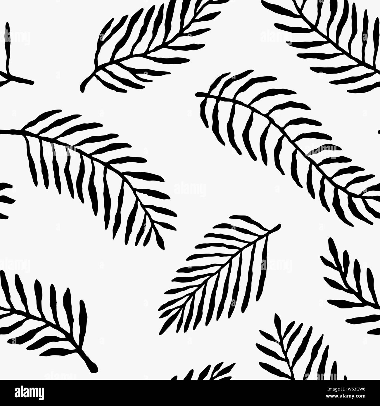 Abstract leaf seamless repeat pattern. Vector illustration background ...