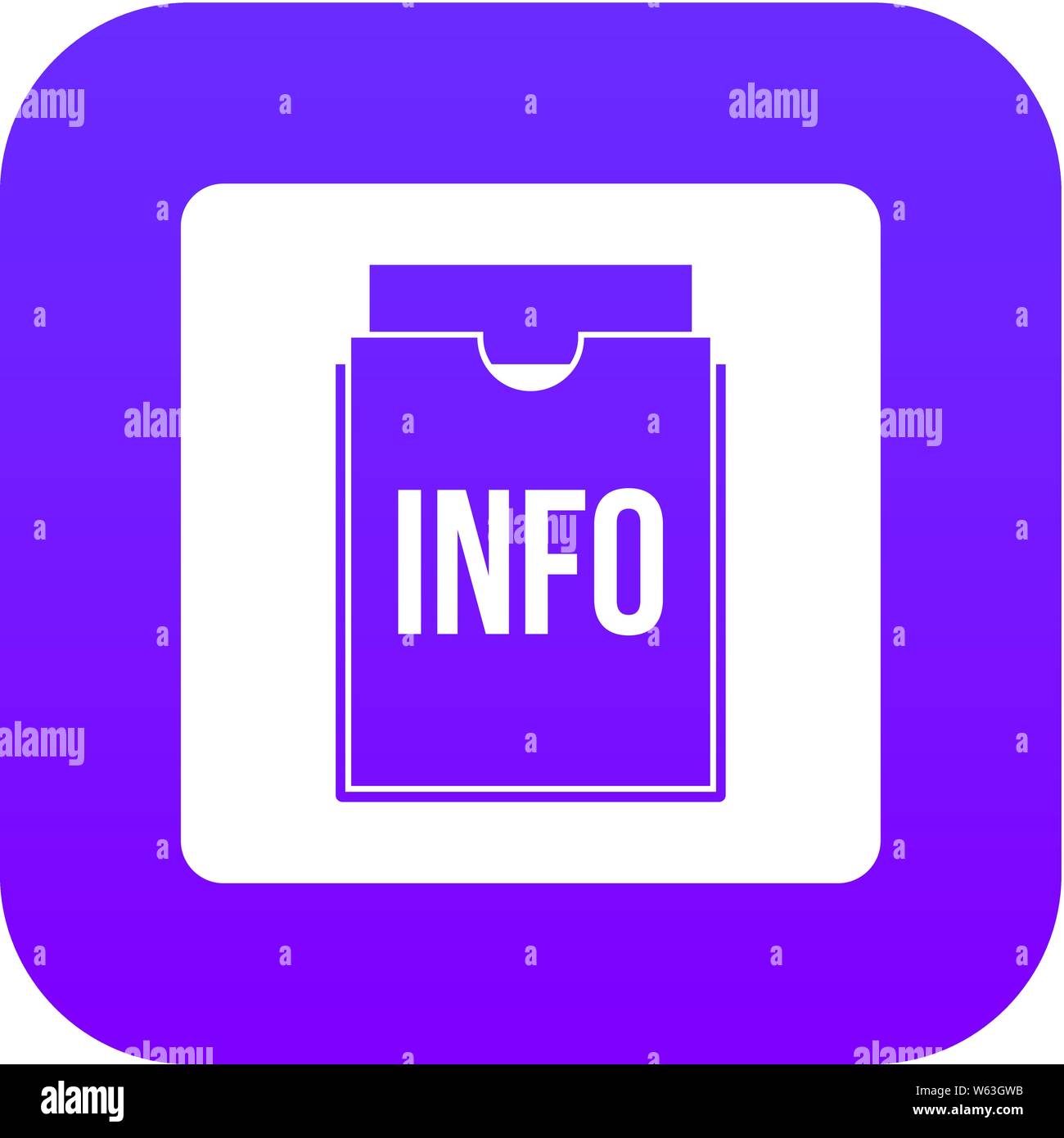 Info folder icon digital purple Stock Vector Image & Art - Alamy
