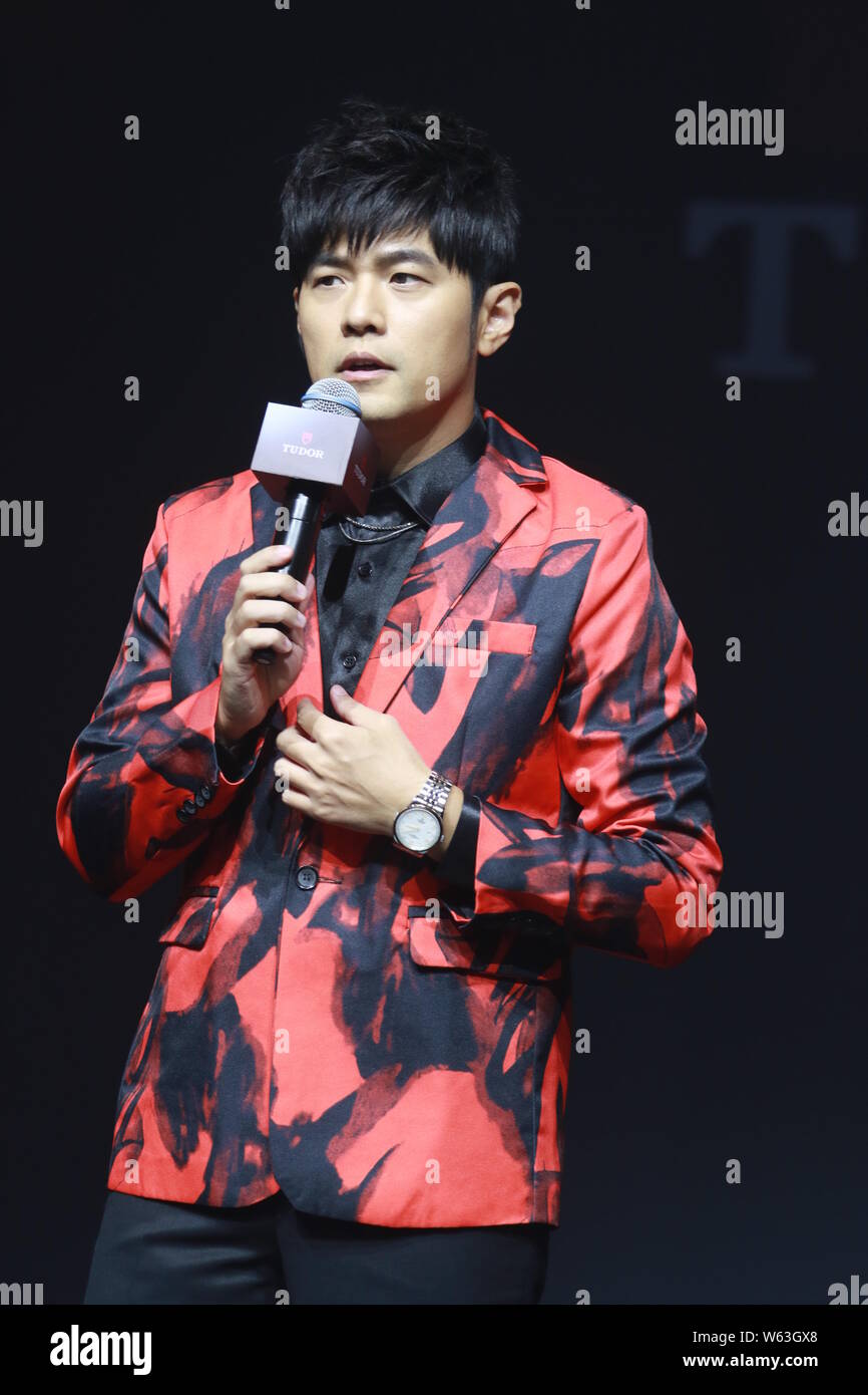 Taiwanese singer and actor Jay Chou attends a promotional event for ...