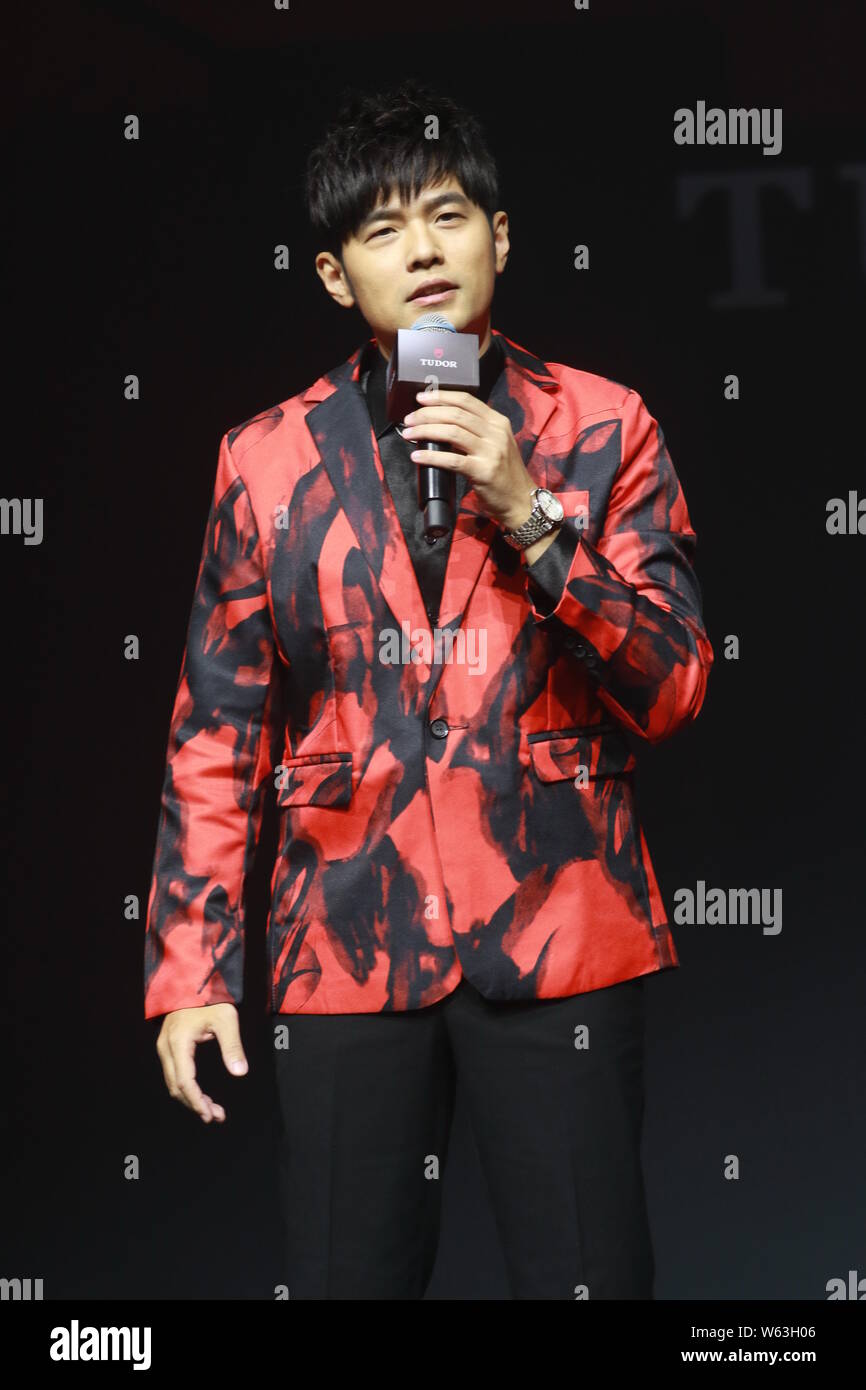 Taiwanese singer and actor Jay Chou attends a promotional event for ...