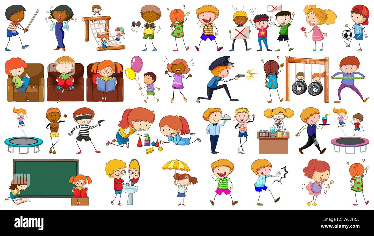 Group of simple characters illustration Stock Vector Image & Art - Alamy