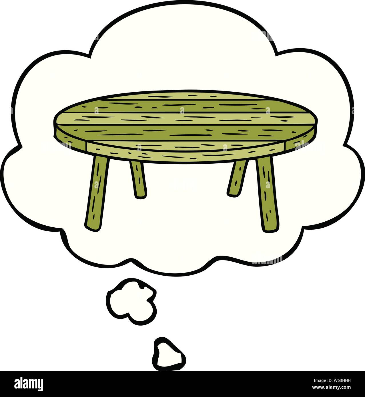 cartoon table with thought bubble Stock Vector Image & Art - Alamy