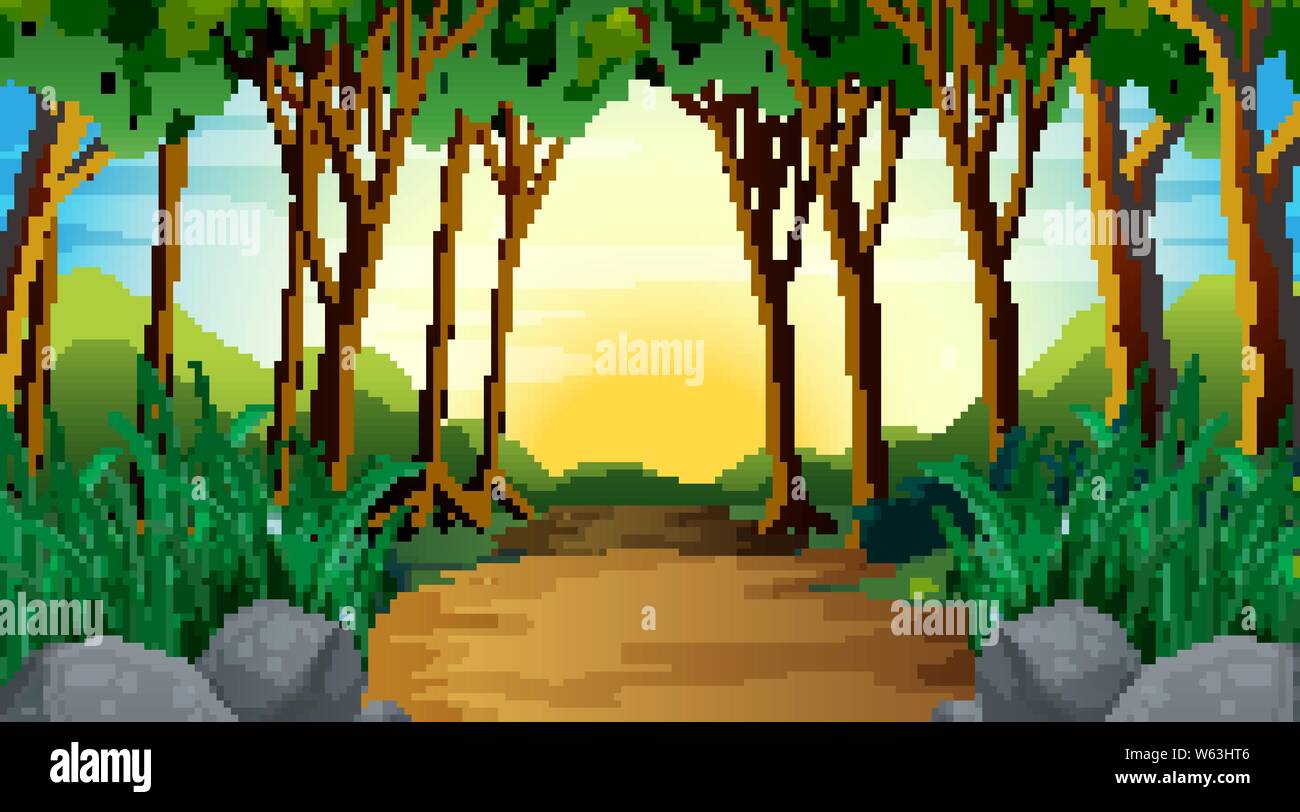 Empty background nature scenery illustration Stock Vector Image & Art ...