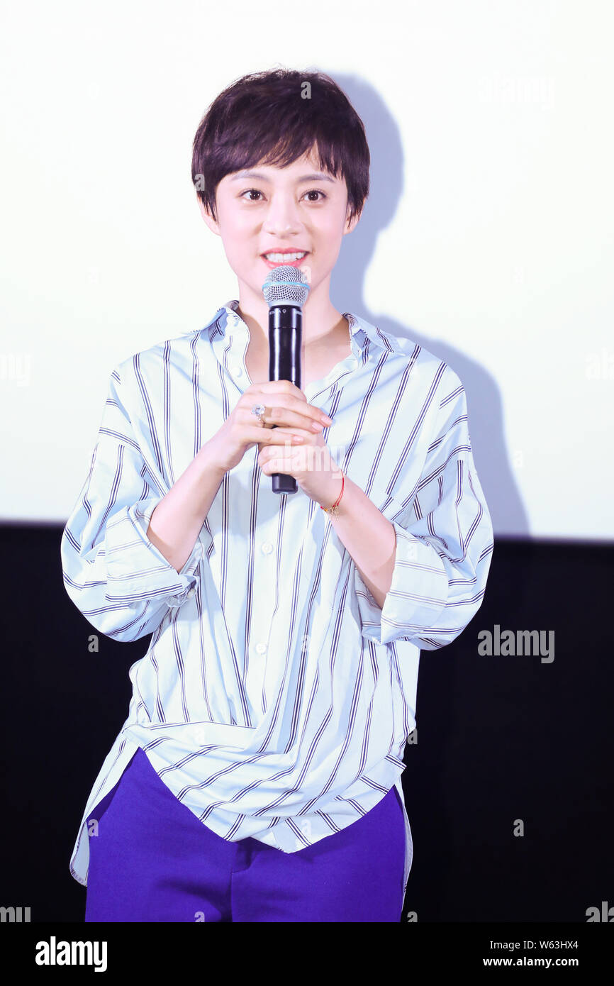 Chinese actress Sun Li attends a fan meeting event for her new movie ...