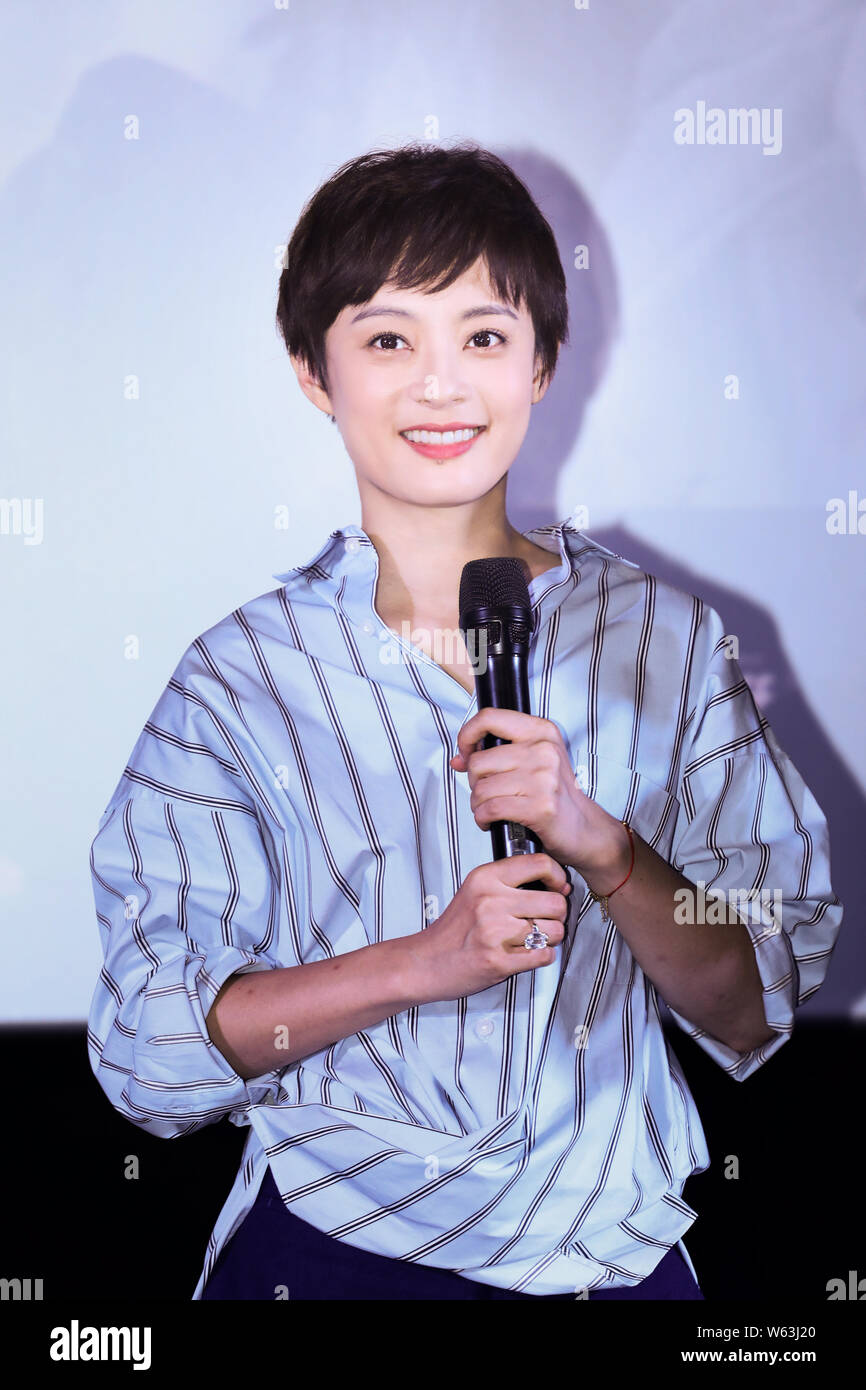 Chinese actress Sun Li attends a fan meeting event for her new movie ...