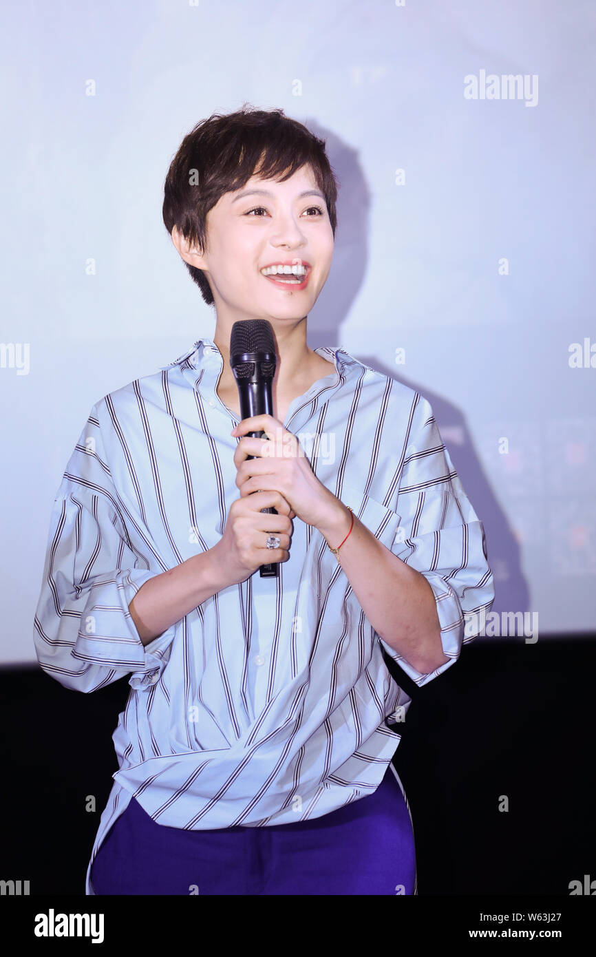 Chinese actress Sun Li attends a fan meeting event for her new movie ...