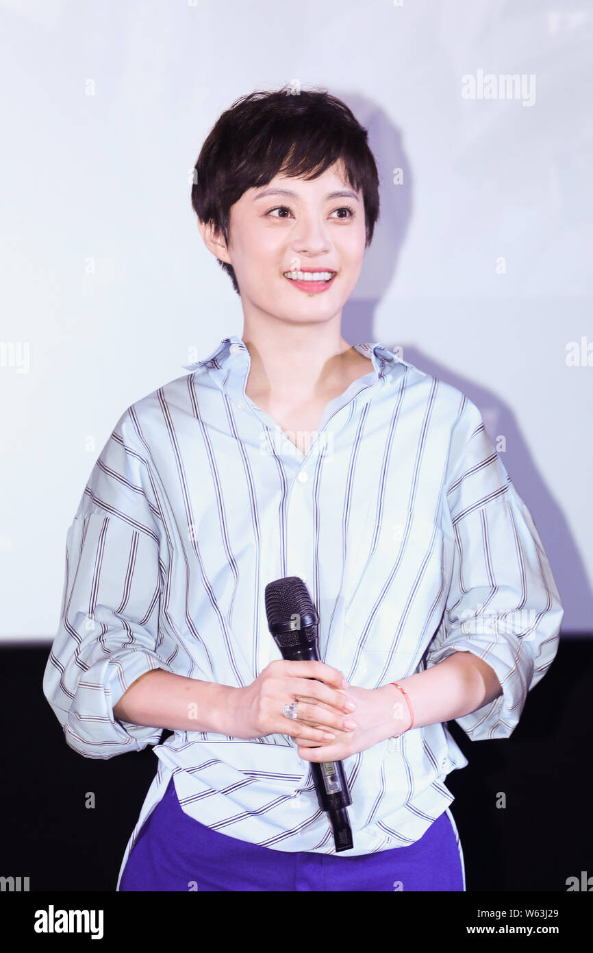 Chinese actress Sun Li attends a fan meeting event for her new movie ...