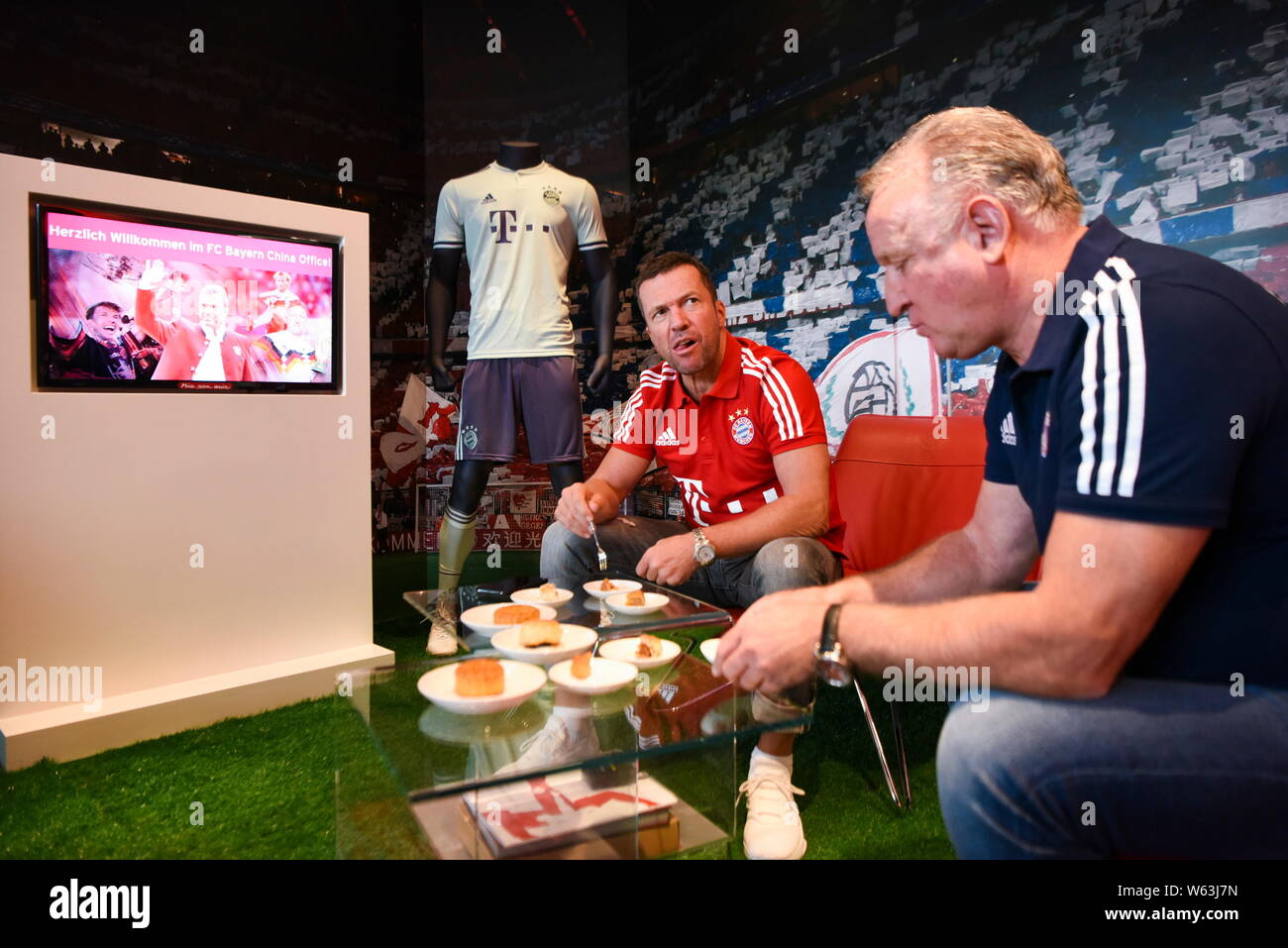 German football manager and former player Lothar Herbert Matthaus, left ...