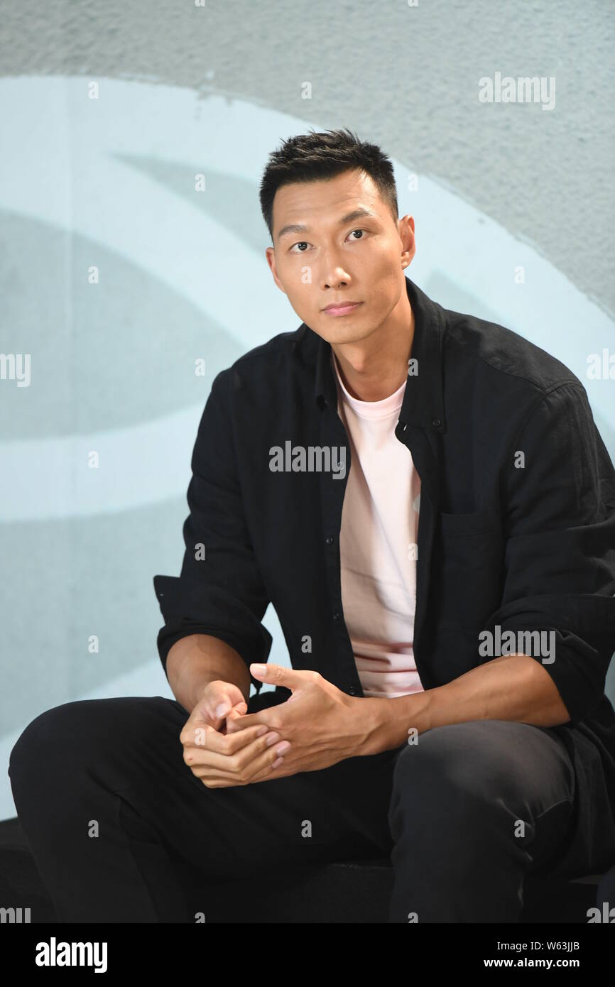 Chinese basketball player Yi Jianlian receives an interview for variety ...