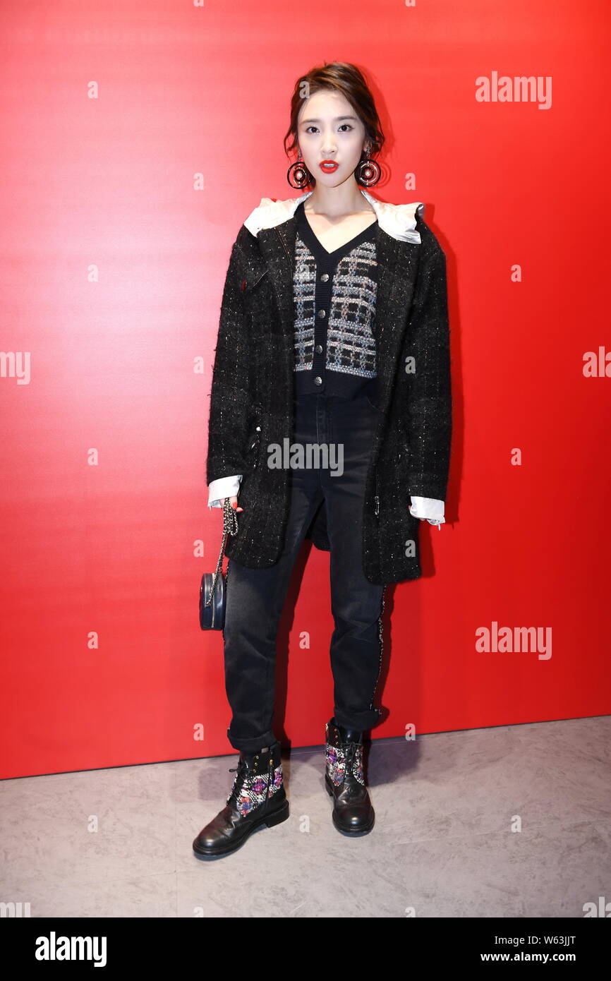 Chinese actress Tang Yixin arrives for a promotional event for Chanel ...