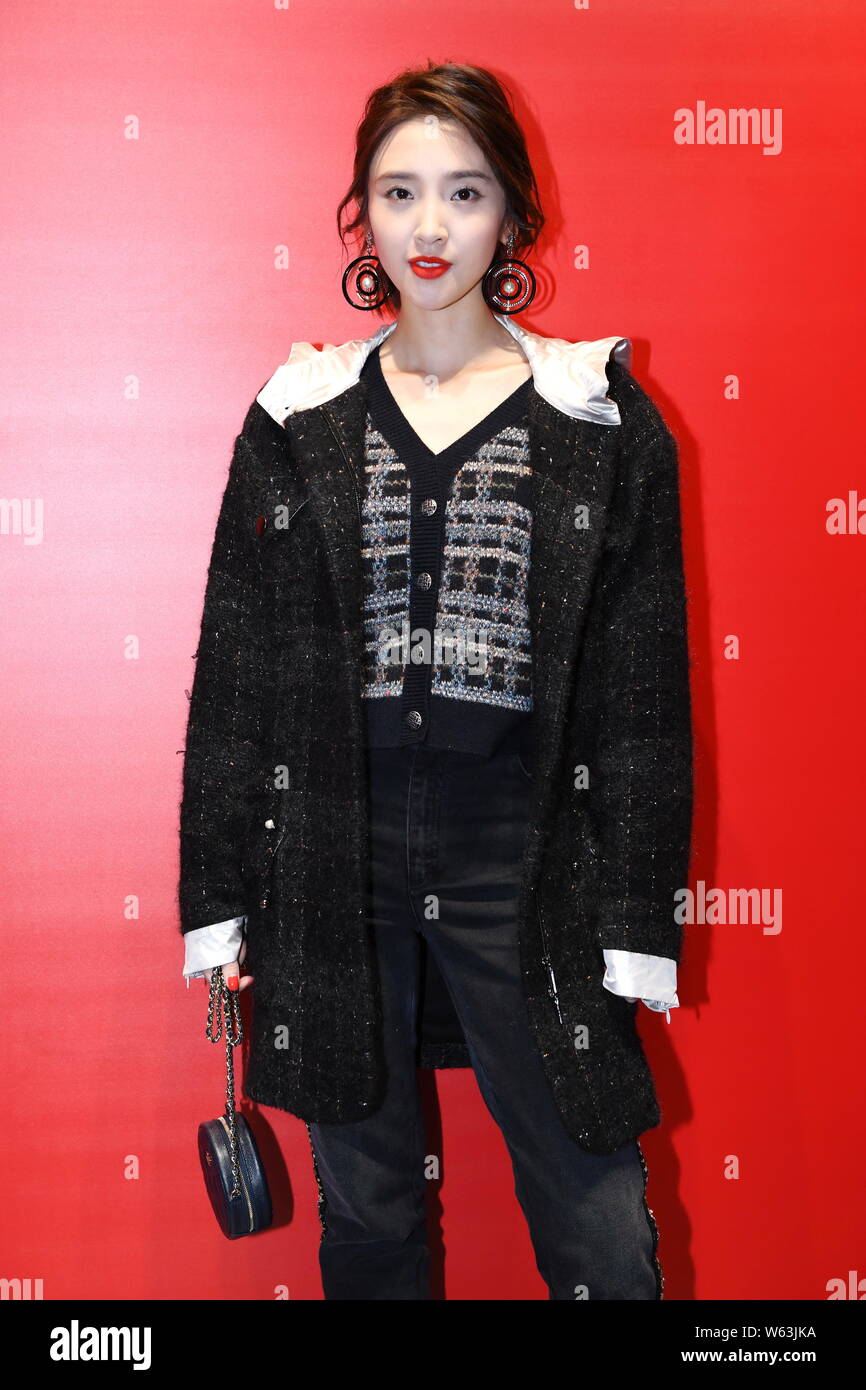 Chinese actress Tang Yixin arrives for a promotional event for Chanel ...