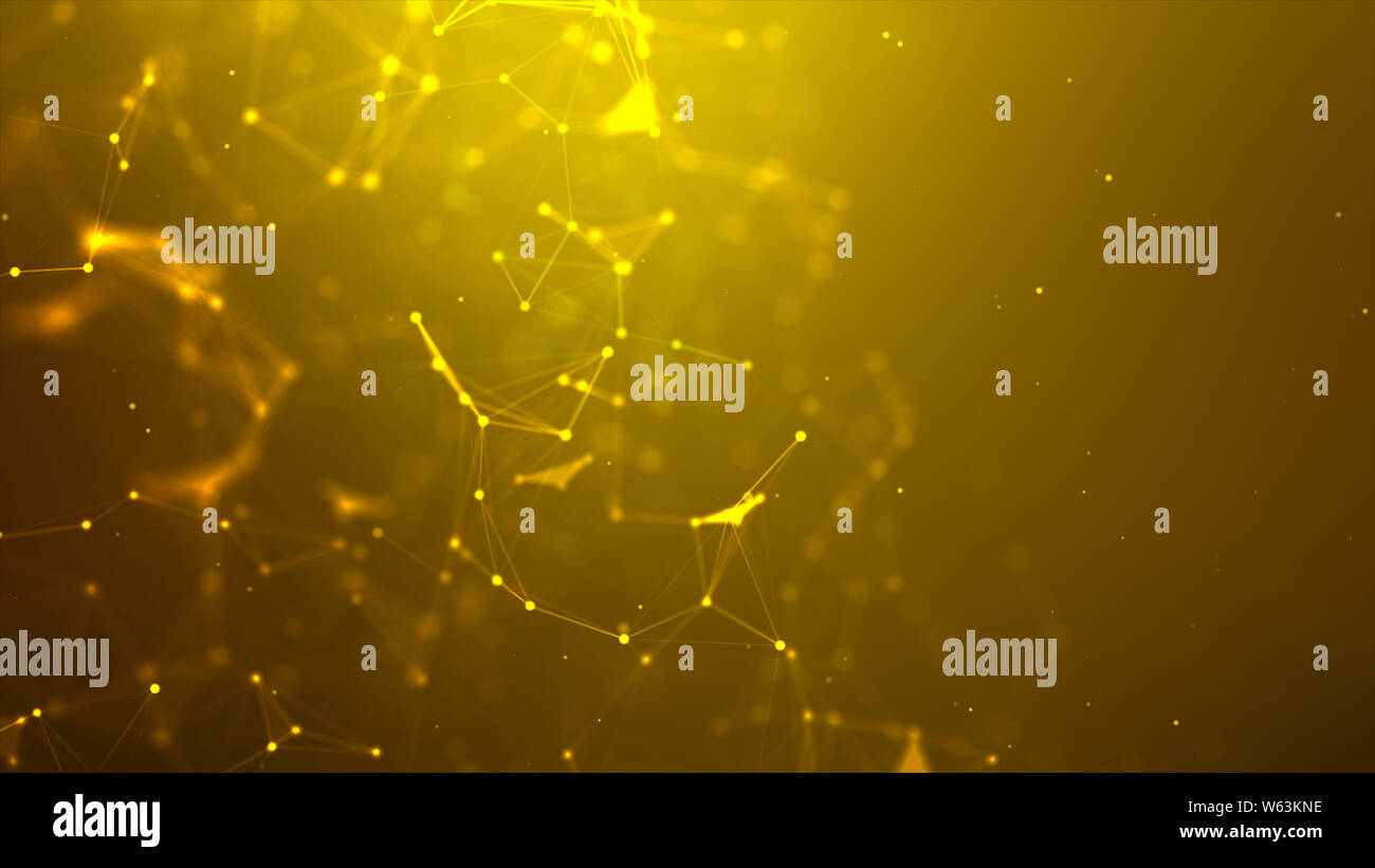 Abstract background Dot and connect line for cyber technology ...