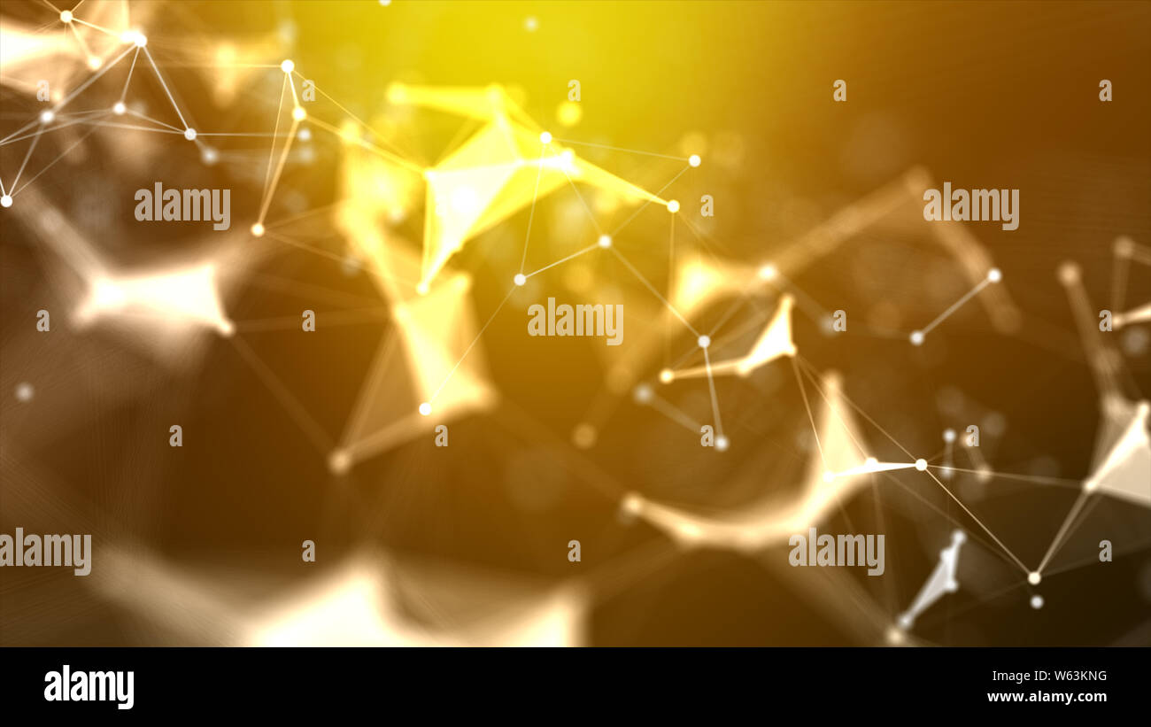 Abstract background Dot and connect line for cyber technology ...